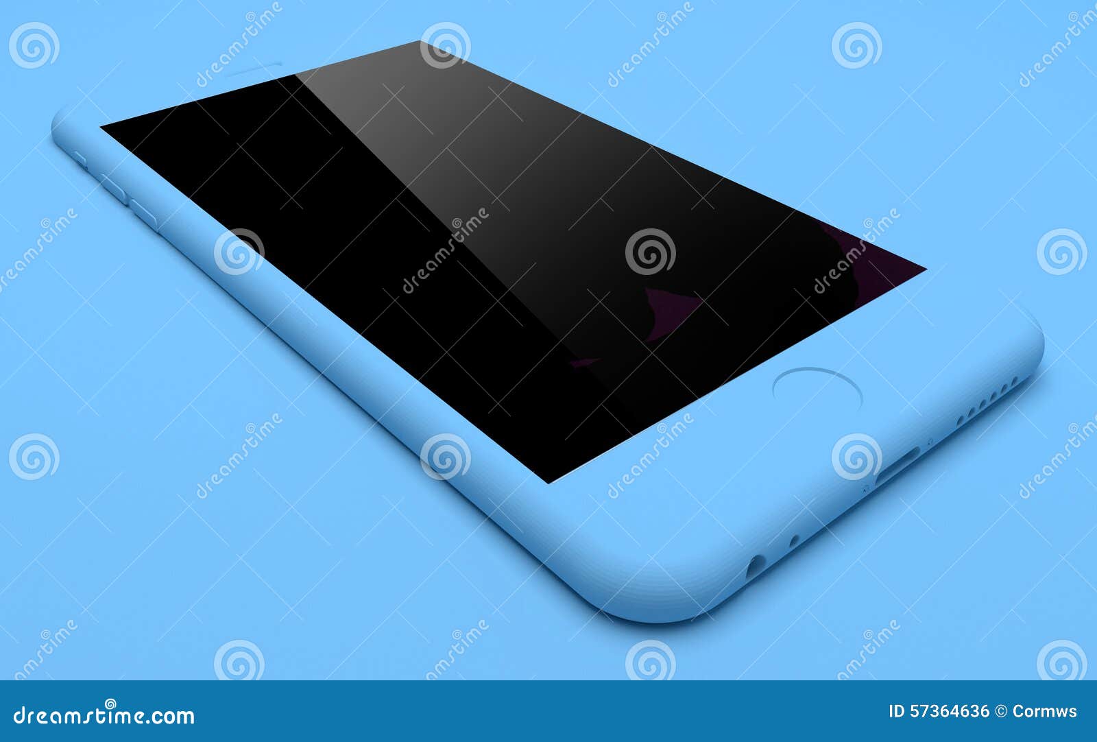 Blue IPhone on Blue Background Stock Illustration - Illustration of ...