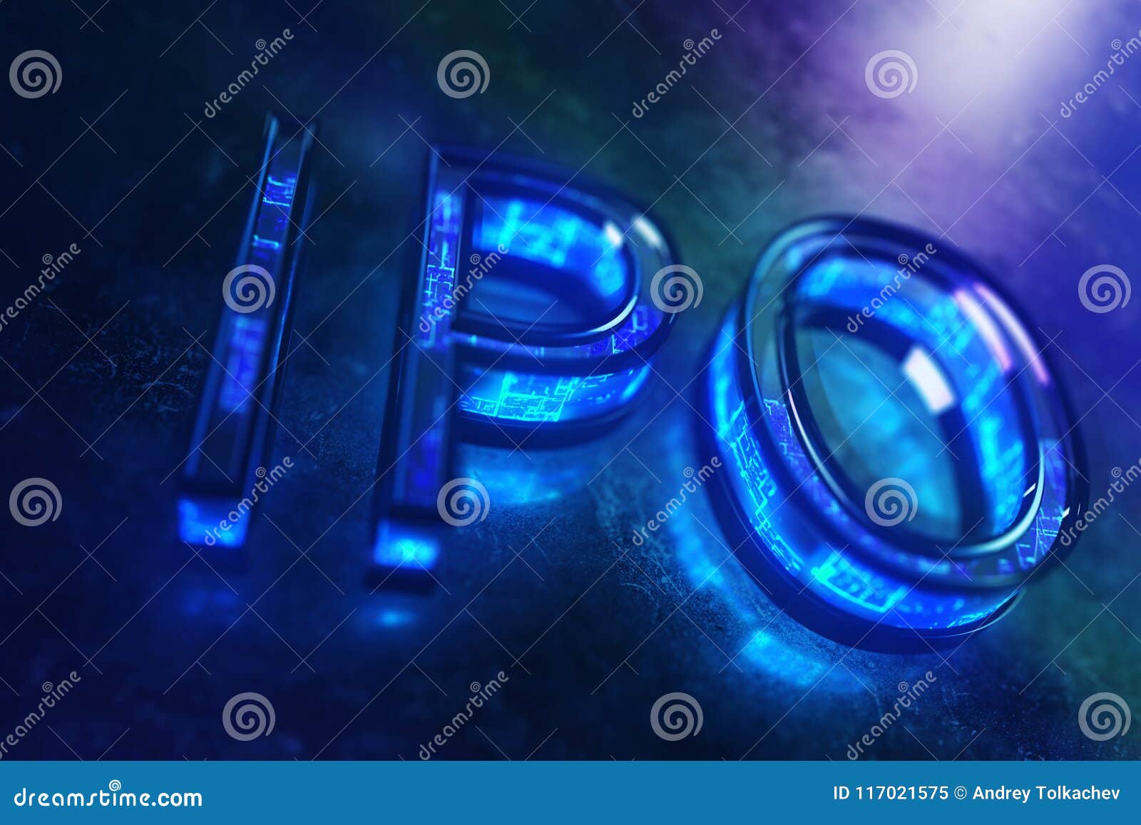 Blue IPO background stock illustration. Illustration of concept - 117021575