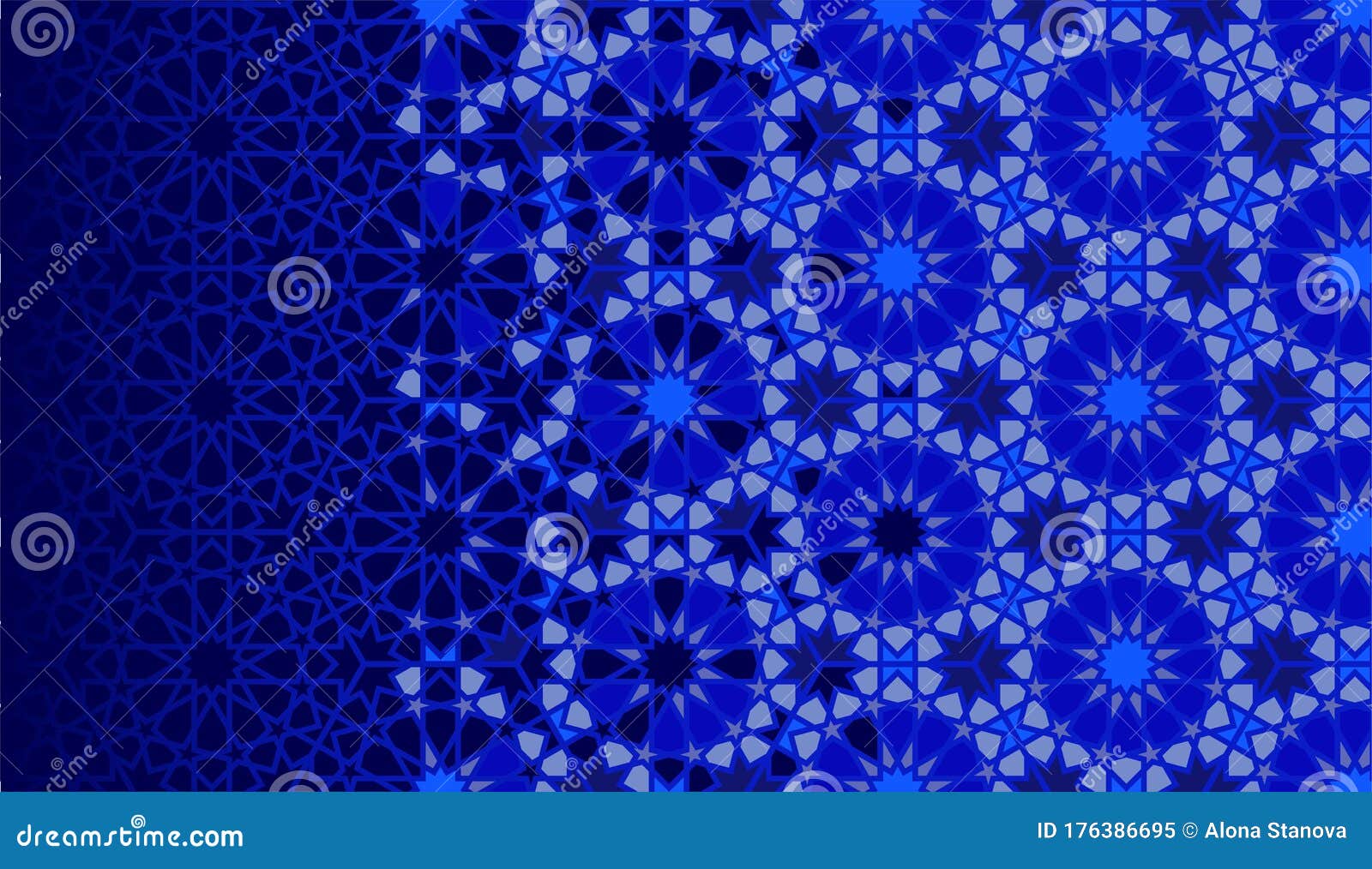 Blue Islamic,arabic Vector Background. Stock Vector - Illustration of ...