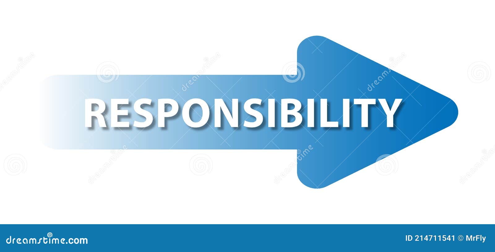 Blue Isolated Responsibility Arrow, Vector Illustration Stock Vector ...