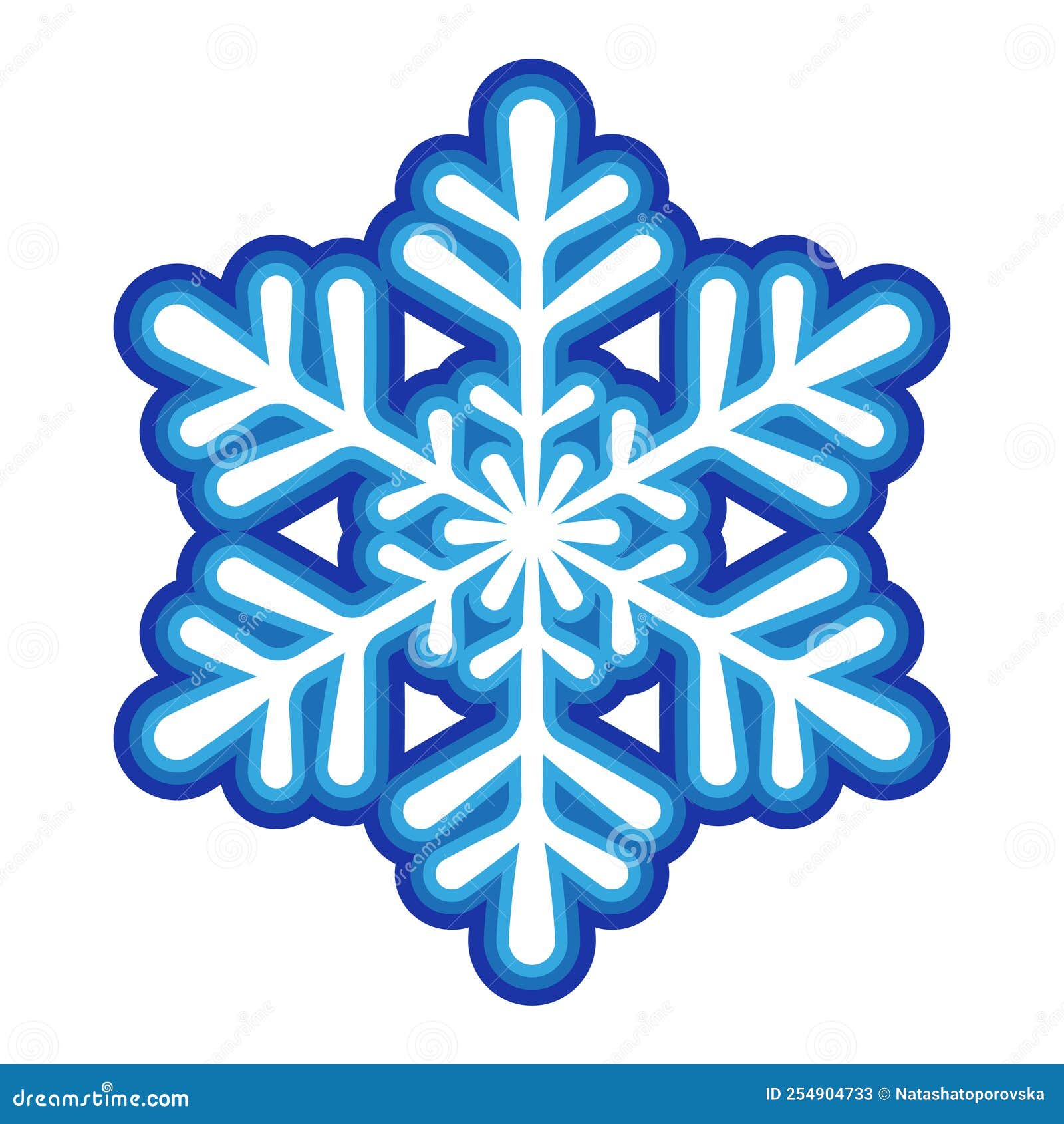 Blue Isolated Snowflake. Vector Icon, Logo Design Stock Vector ...