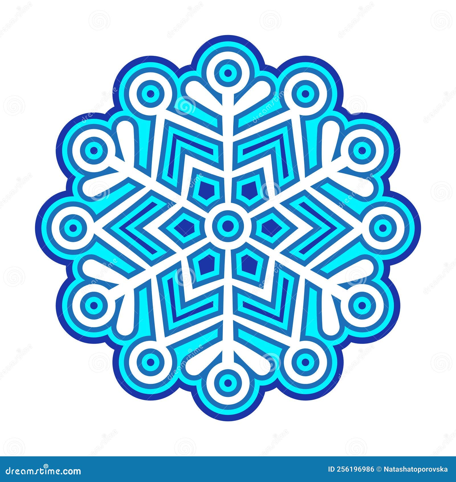 Blue Isolated Snowflake. Vector Icon, Logo Design Stock Vector ...