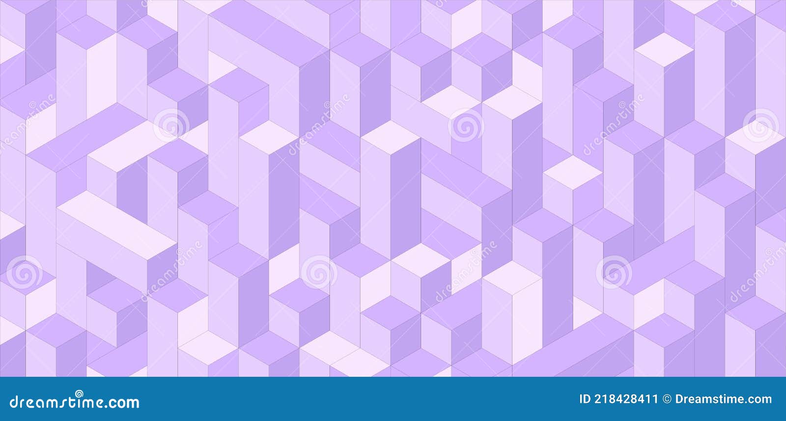 Blue Isometric Blocks Background. 3d Vector Illustration Stock Vector ...