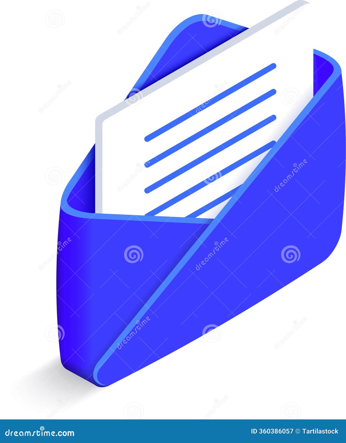 Blue Isometric Doughnut Chart With Percentage, 3D Diagram In Flat Style ...