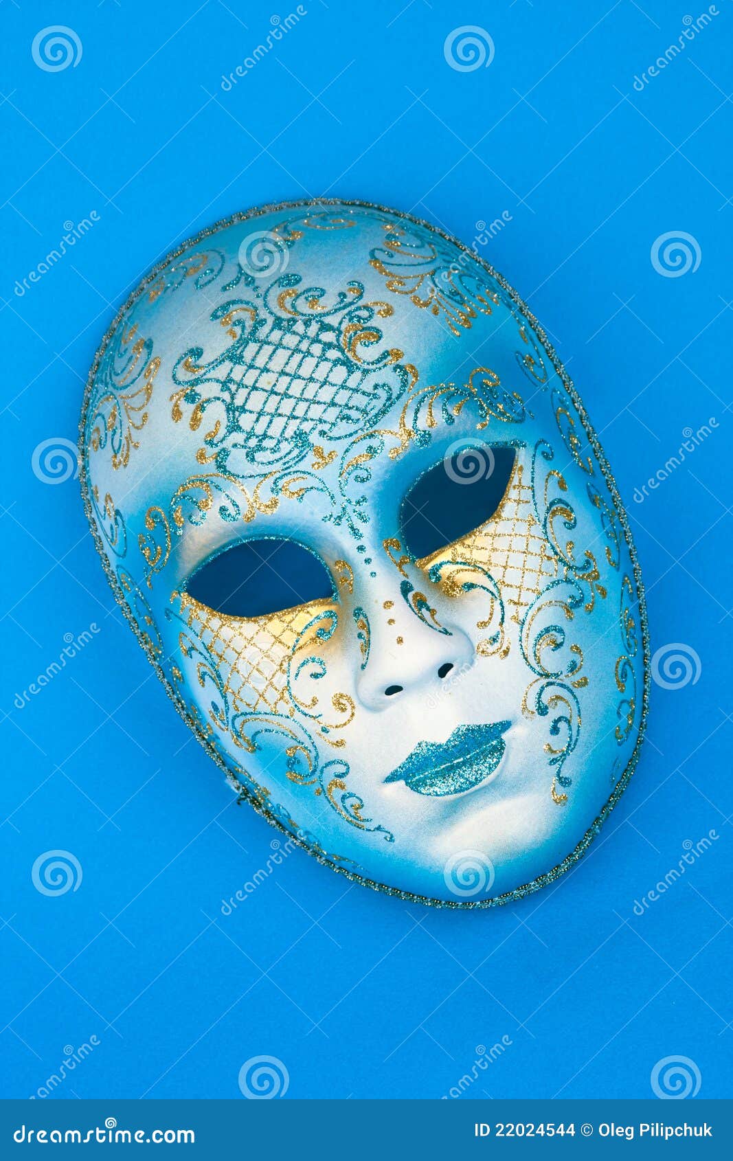 Blue italian carnival mask stock photo. Image of mask - 22024544