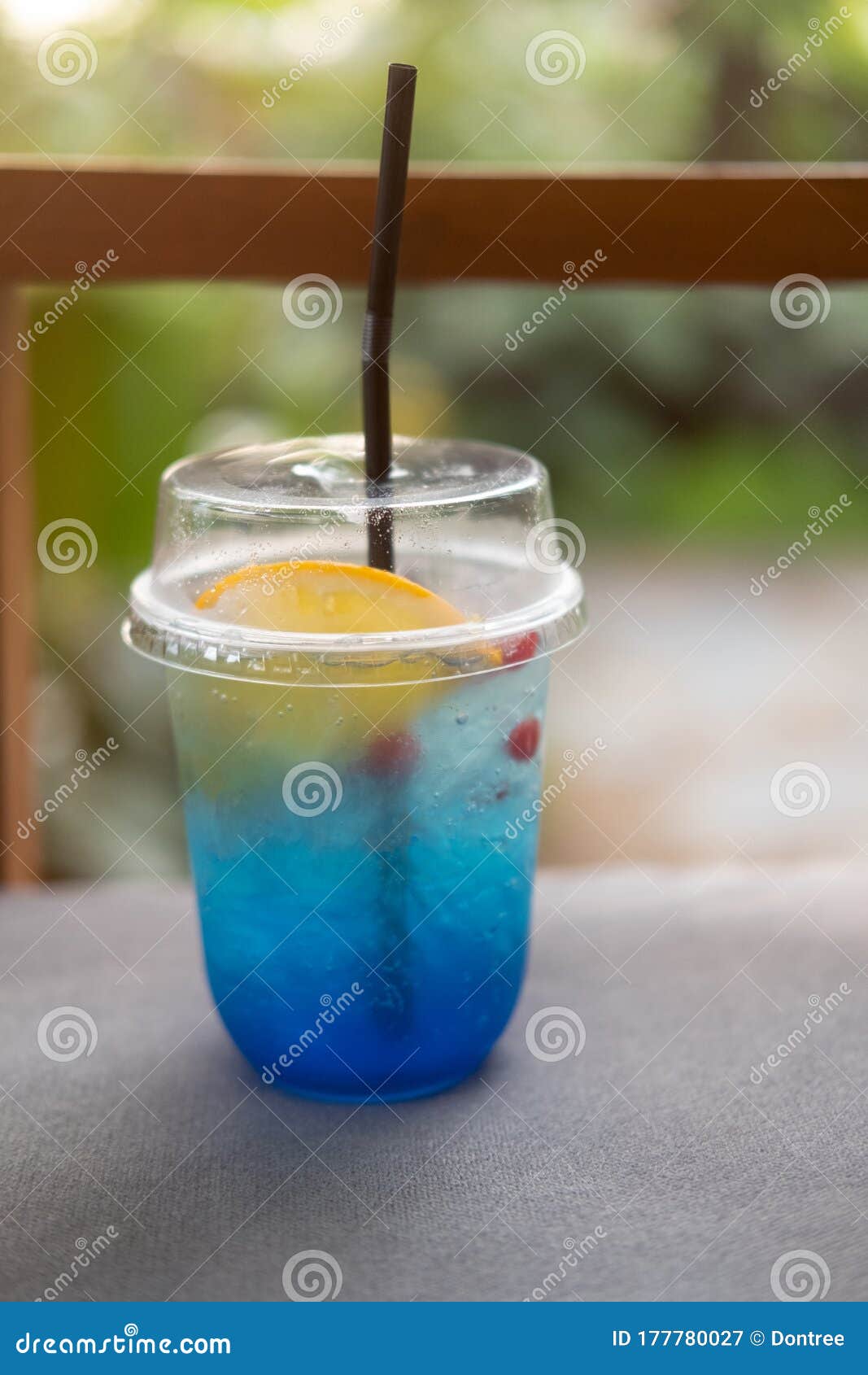 Blue Italian Soda Cold Beverage Stock Image - Image of cocktail ...