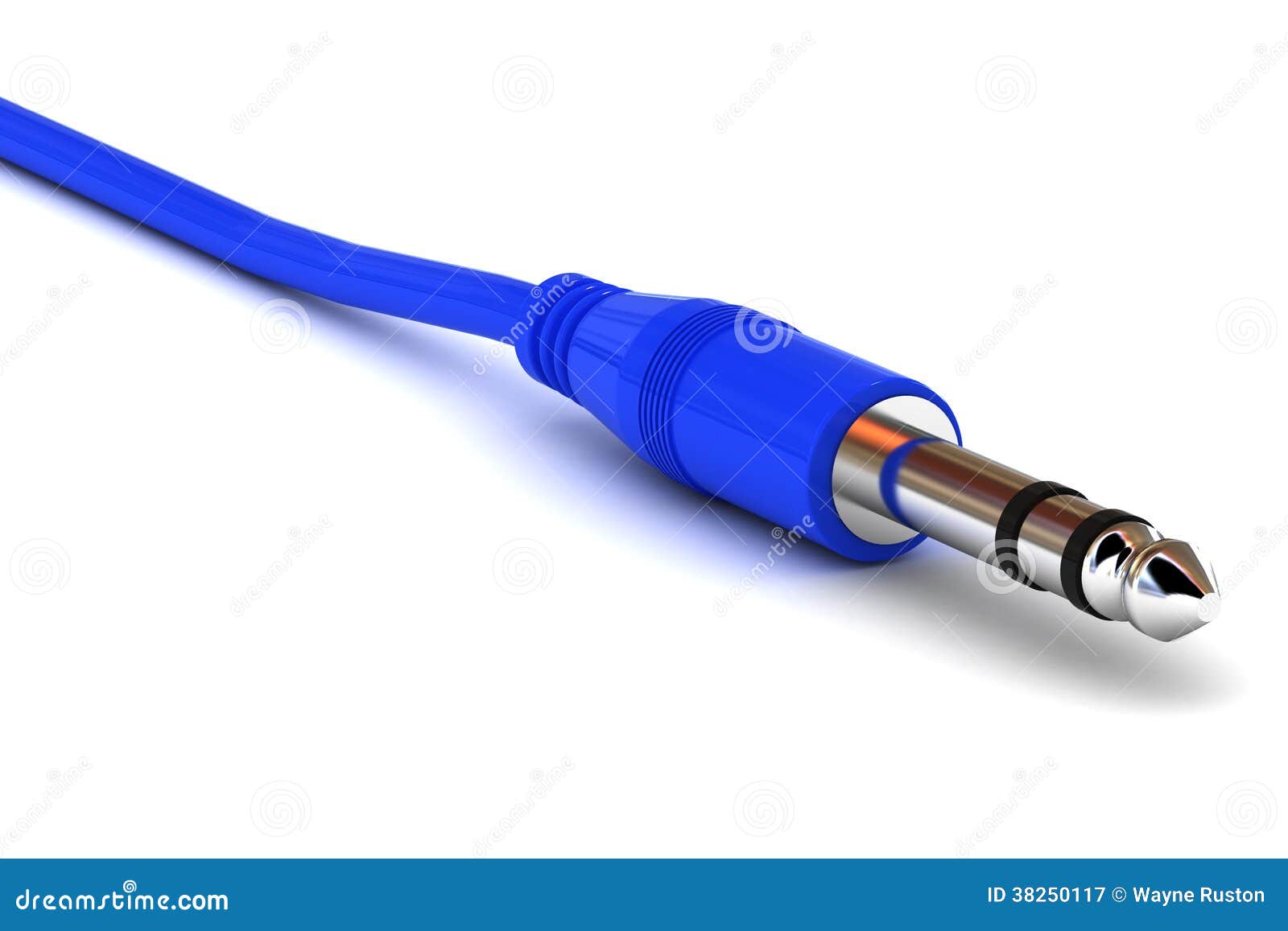 Blue Jack Plug stock illustration. Illustration of electronics - 38250117