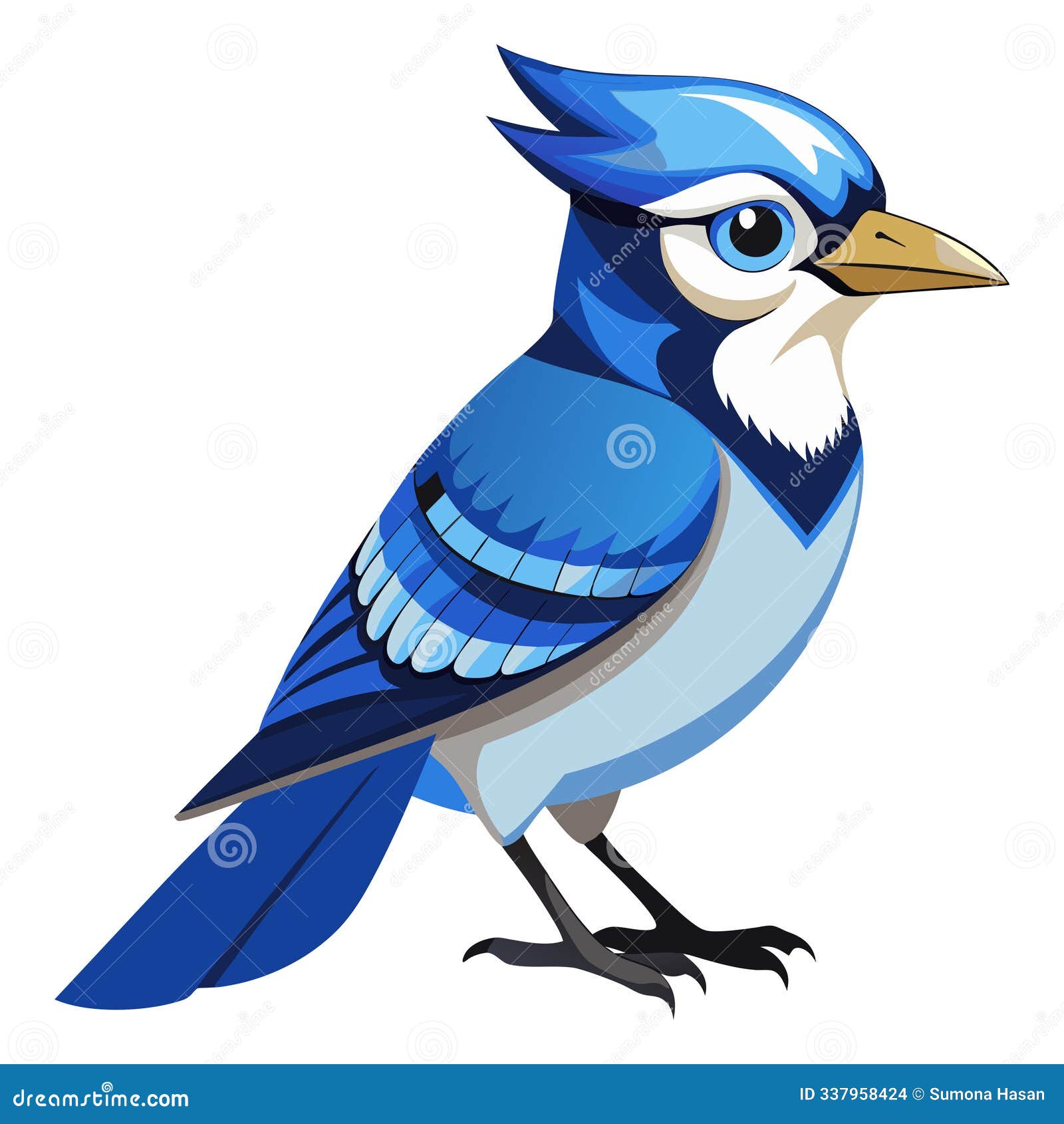 Blue Jay Ai Generated Vector Illustration Stock Illustration ...