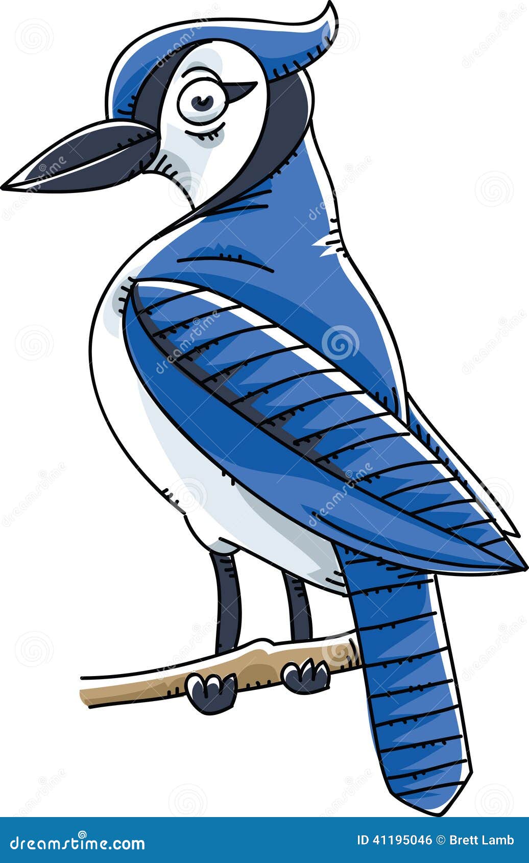 Blue Jay Bird stock illustration. Illustration of colorful - 41195046