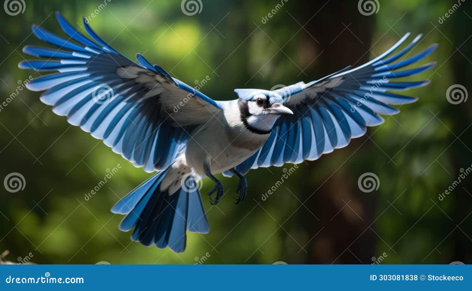 Blue Jay in Flight: a Stunning Rendered Artwork in Unreal Engine Stock ...