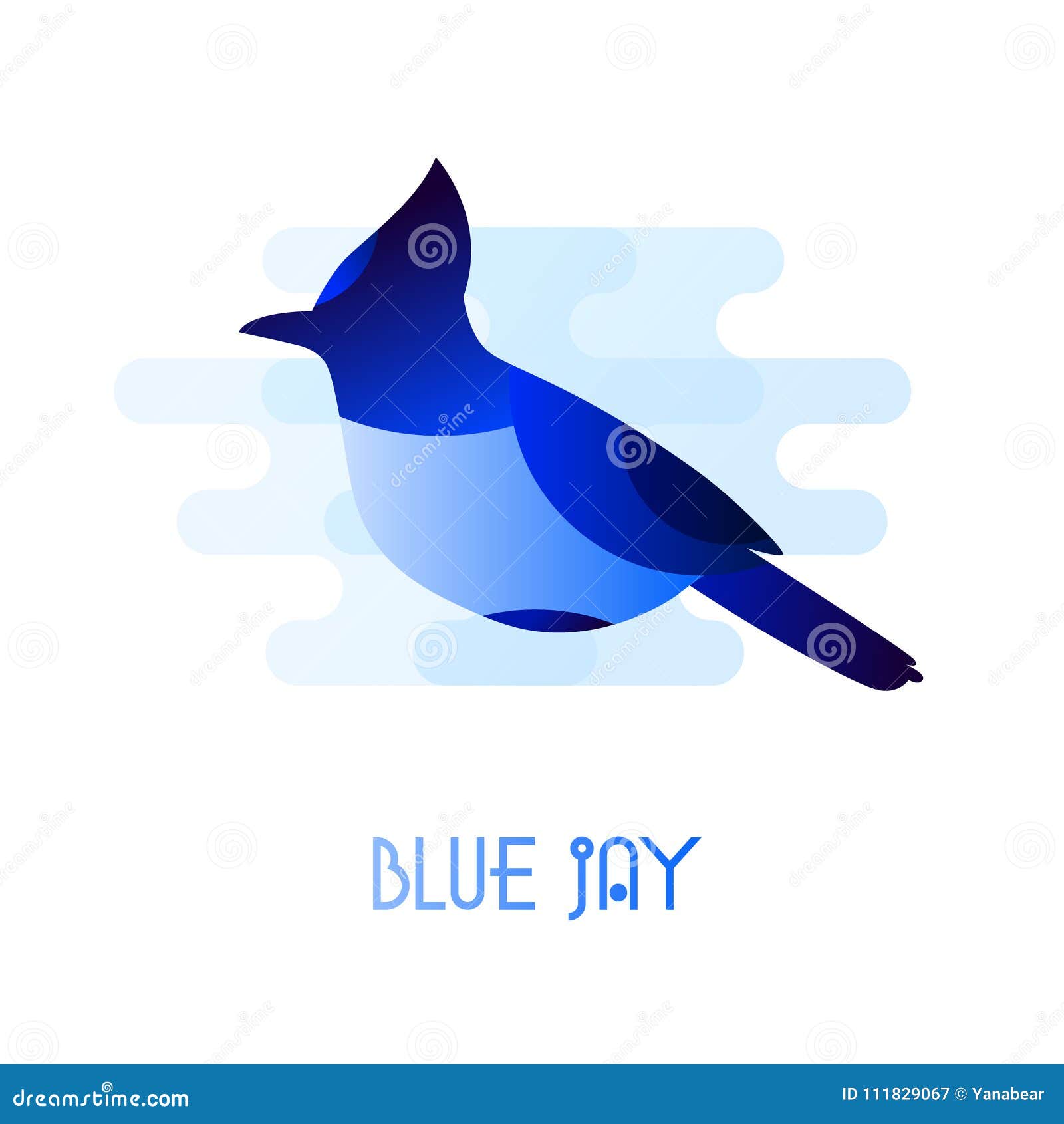 Blue Jay Icon in Flat Style. Vector Stock Vector - Illustration of ...