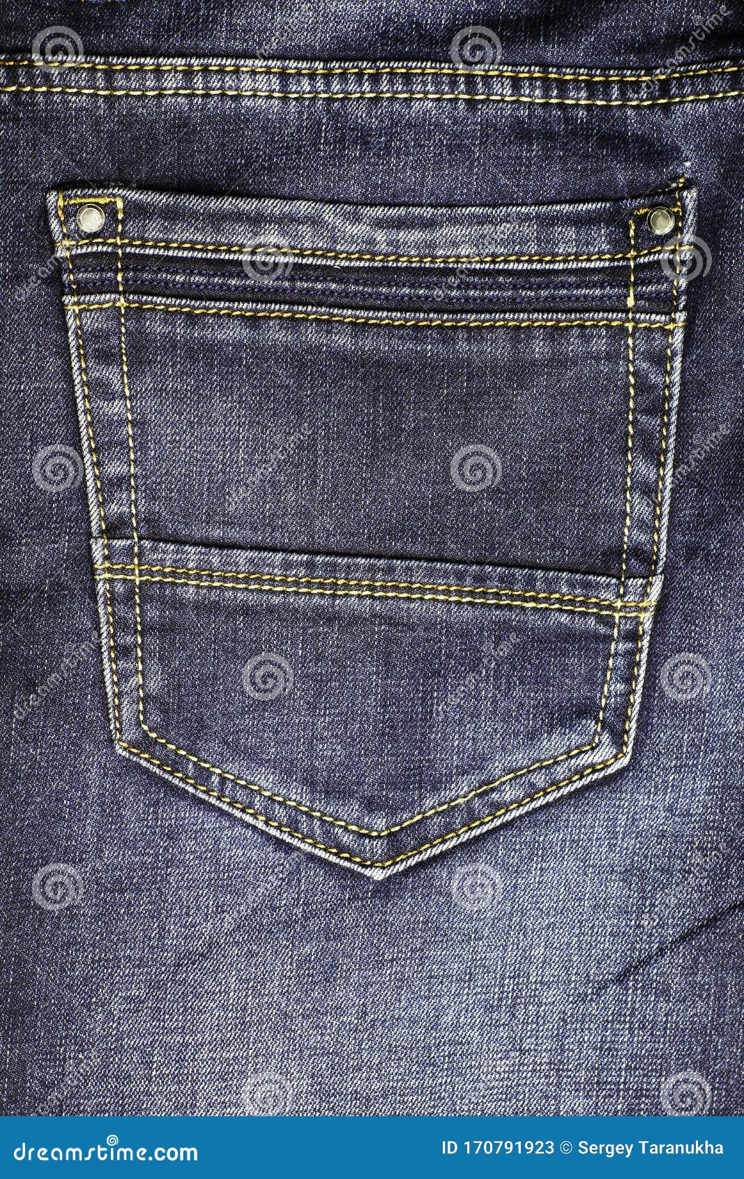 A Blue Jeans Back Pocket for Backdrop Stock Image - Image of denim ...