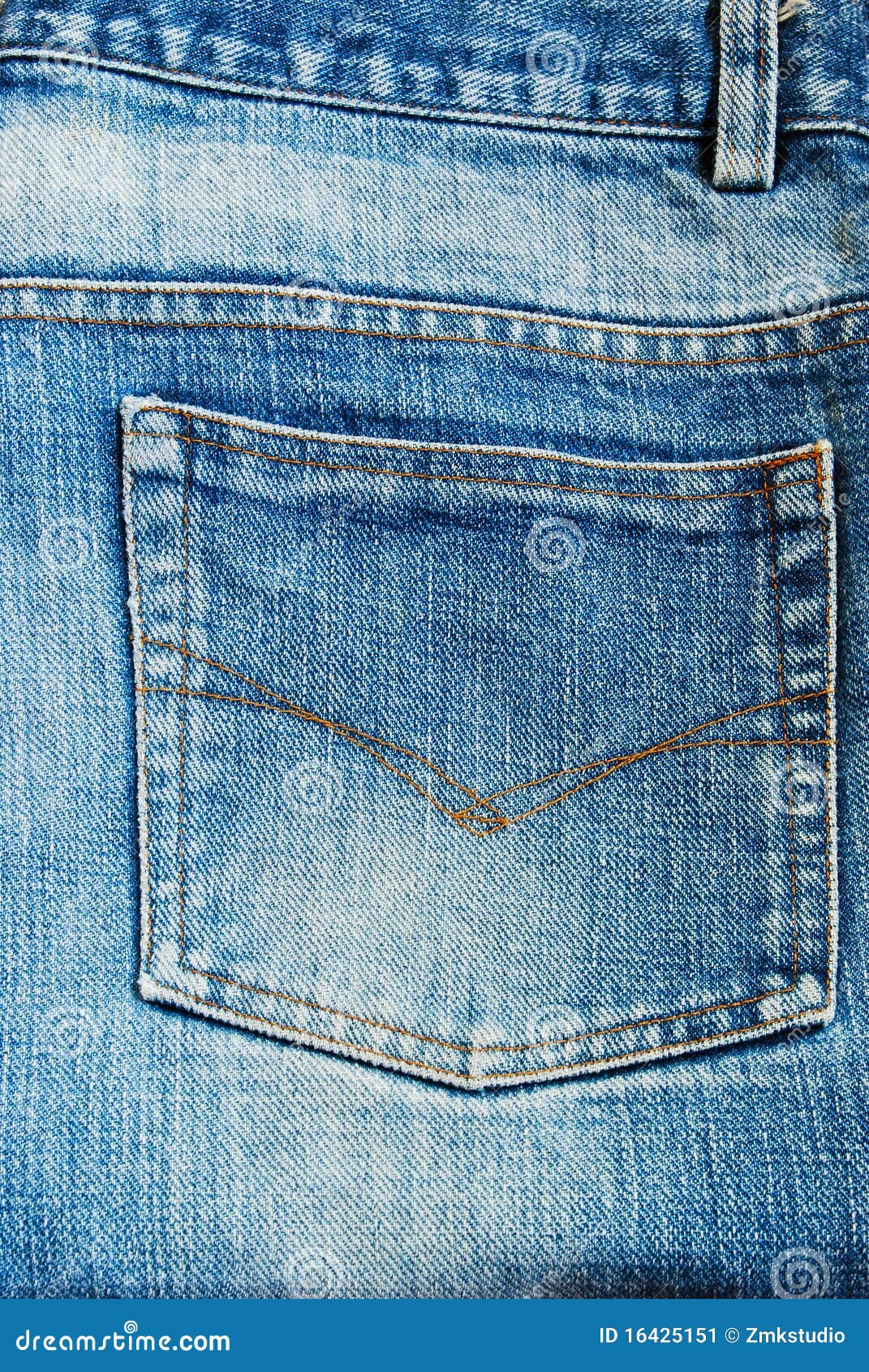 Blue Jeans Back Pocket Background Texture Stock Image - Image of ...