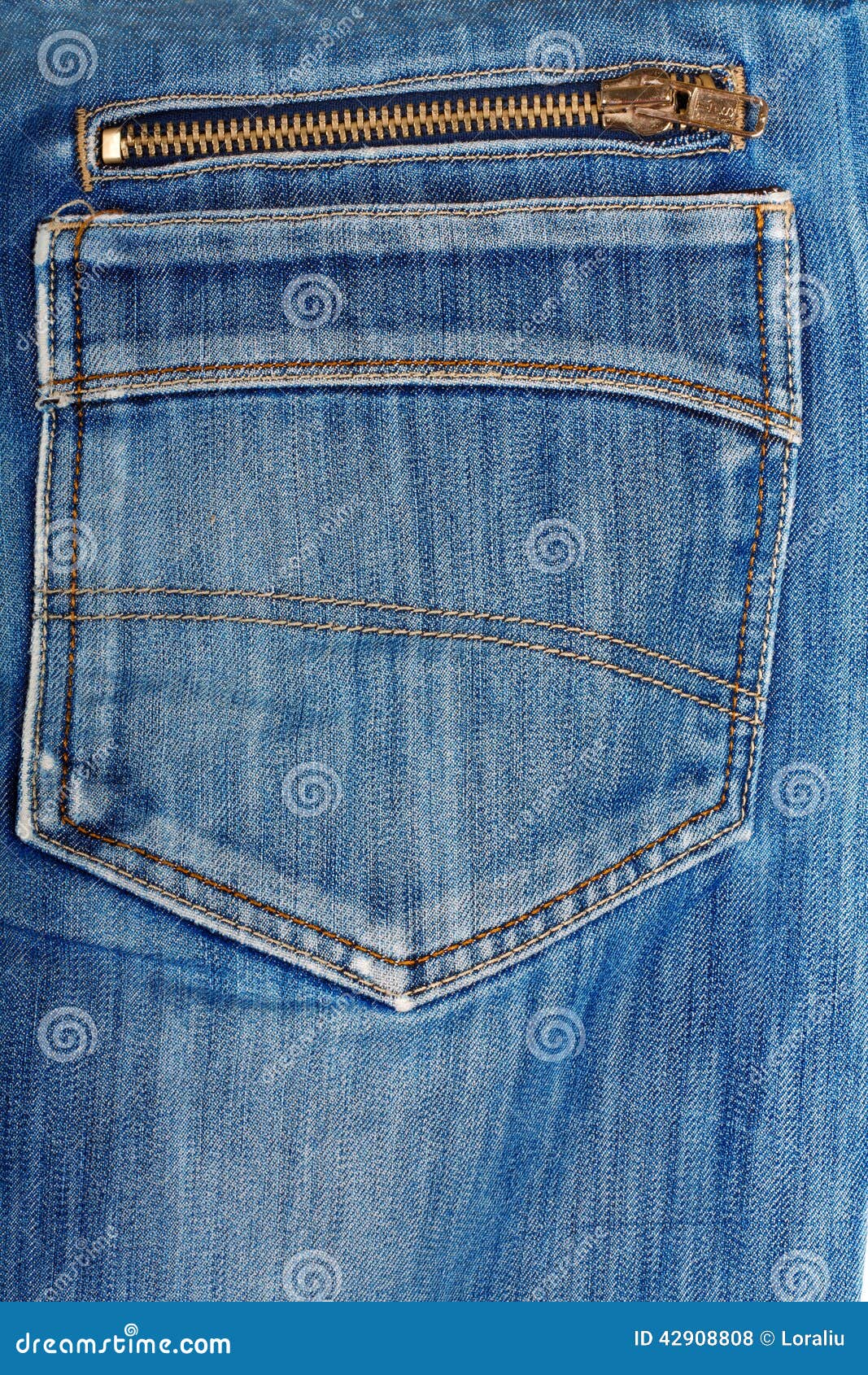 Blue Jeans Back Pocket. Casual Style Stock Photo - Image of apparel ...