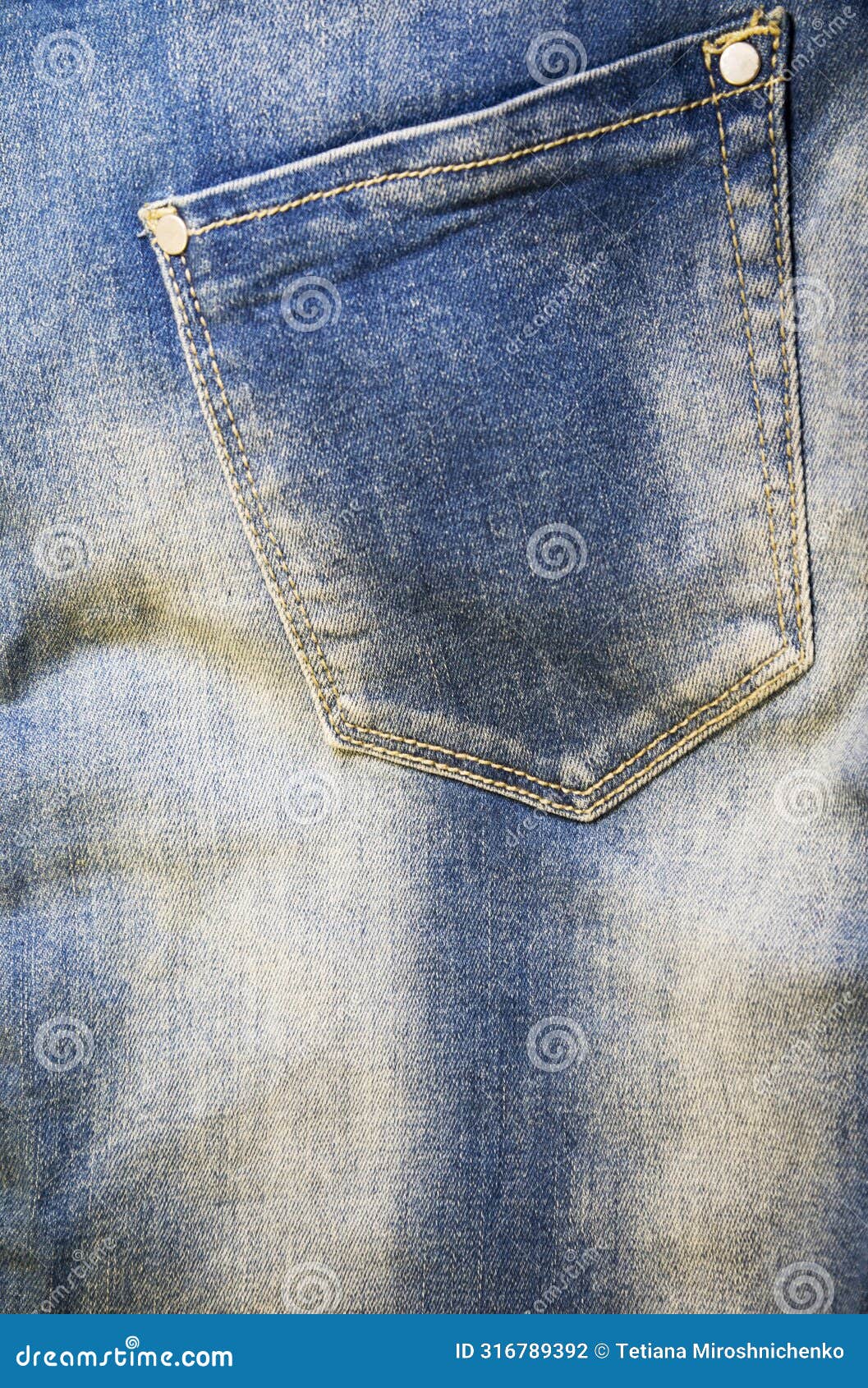 Blue Jeans Back Side Pockets. Jeans Stock Photo - Image of jeans ...