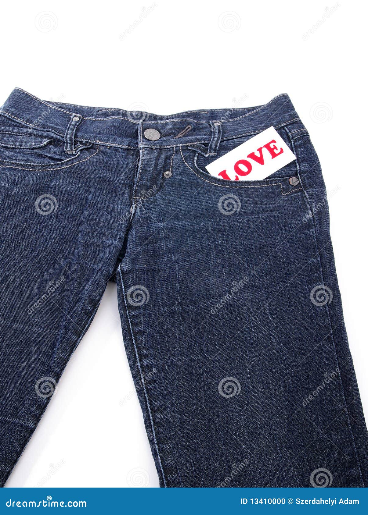 Blue jeans with card stock photo. Image of elegance, copy - 13410000