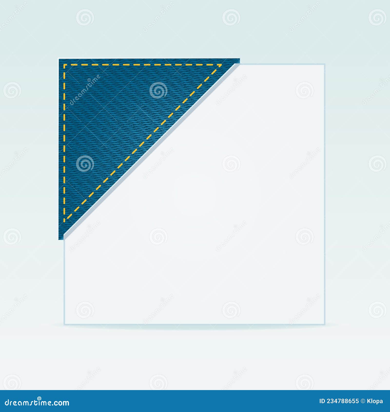 Blue Jeans Coner at Blank Card Stock Vector - Illustration of clothing ...