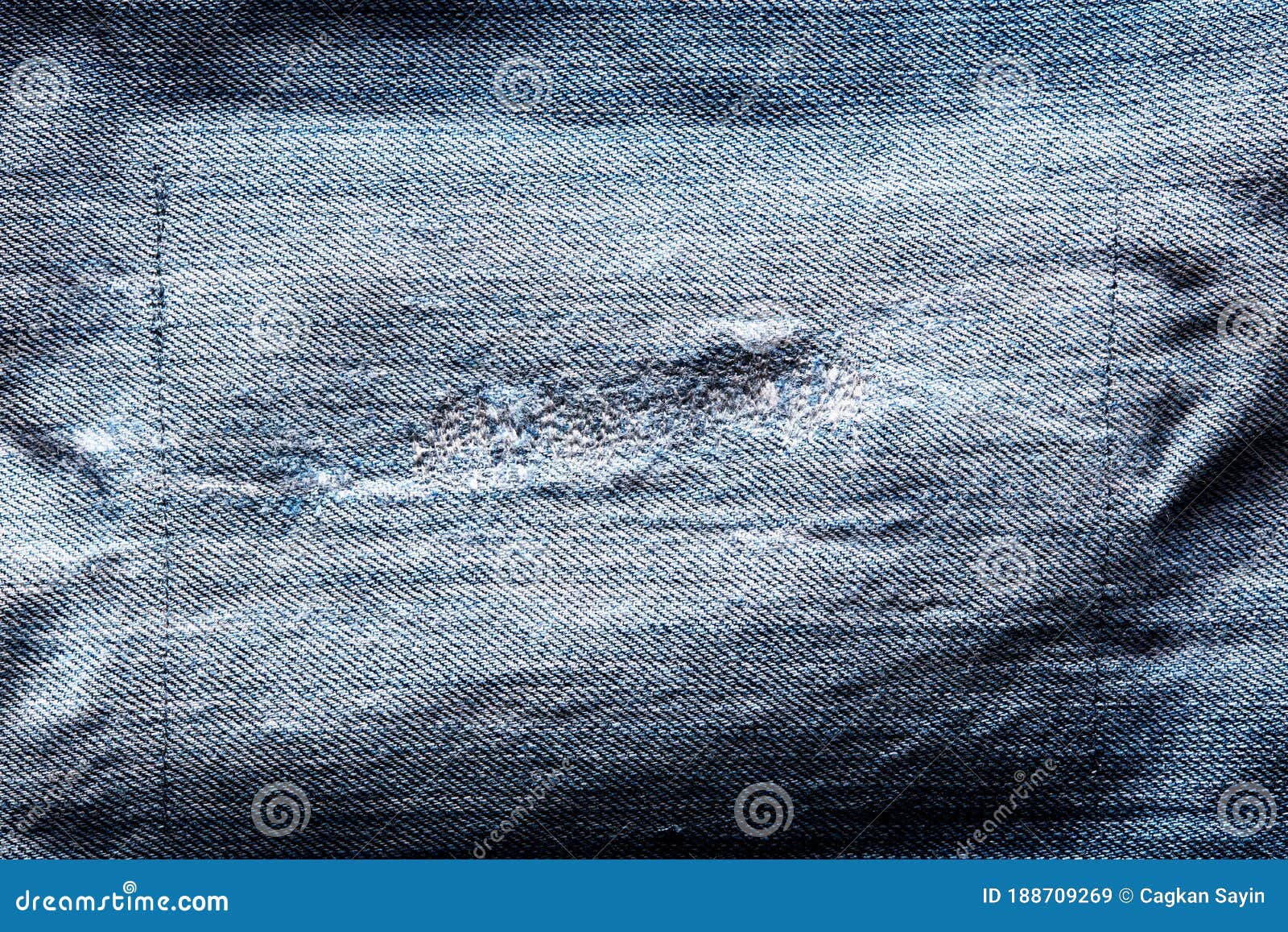 Blue Jeans Denim Texture with a Patch Stock Image - Image of industry ...