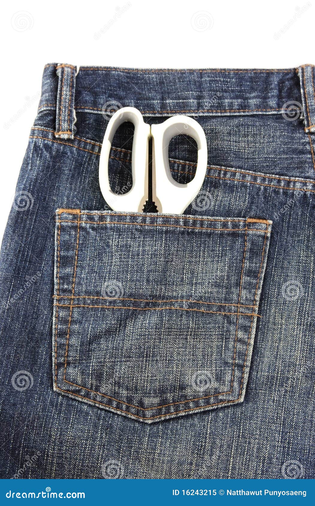 Blue Jeans with scissors stock image. Image of clothing - 16243215