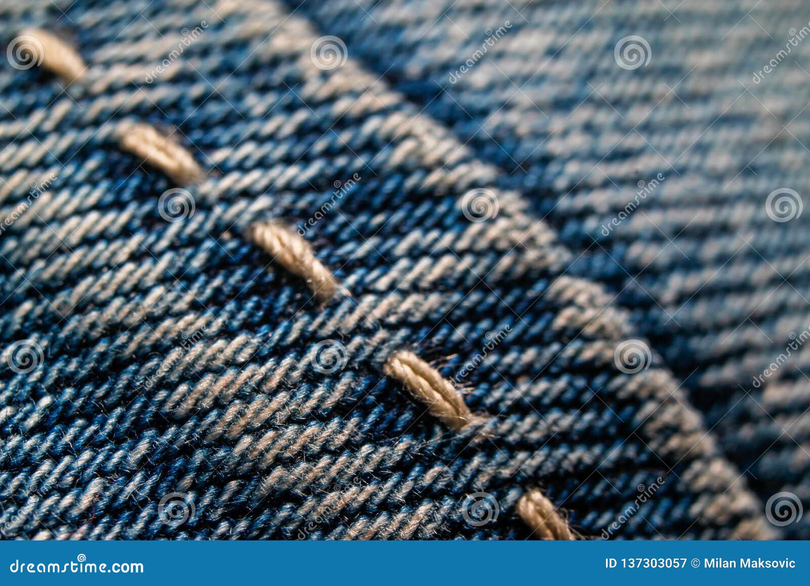 Blue Jeans Textile Pattern Background Stock Image - Image of grunge ...