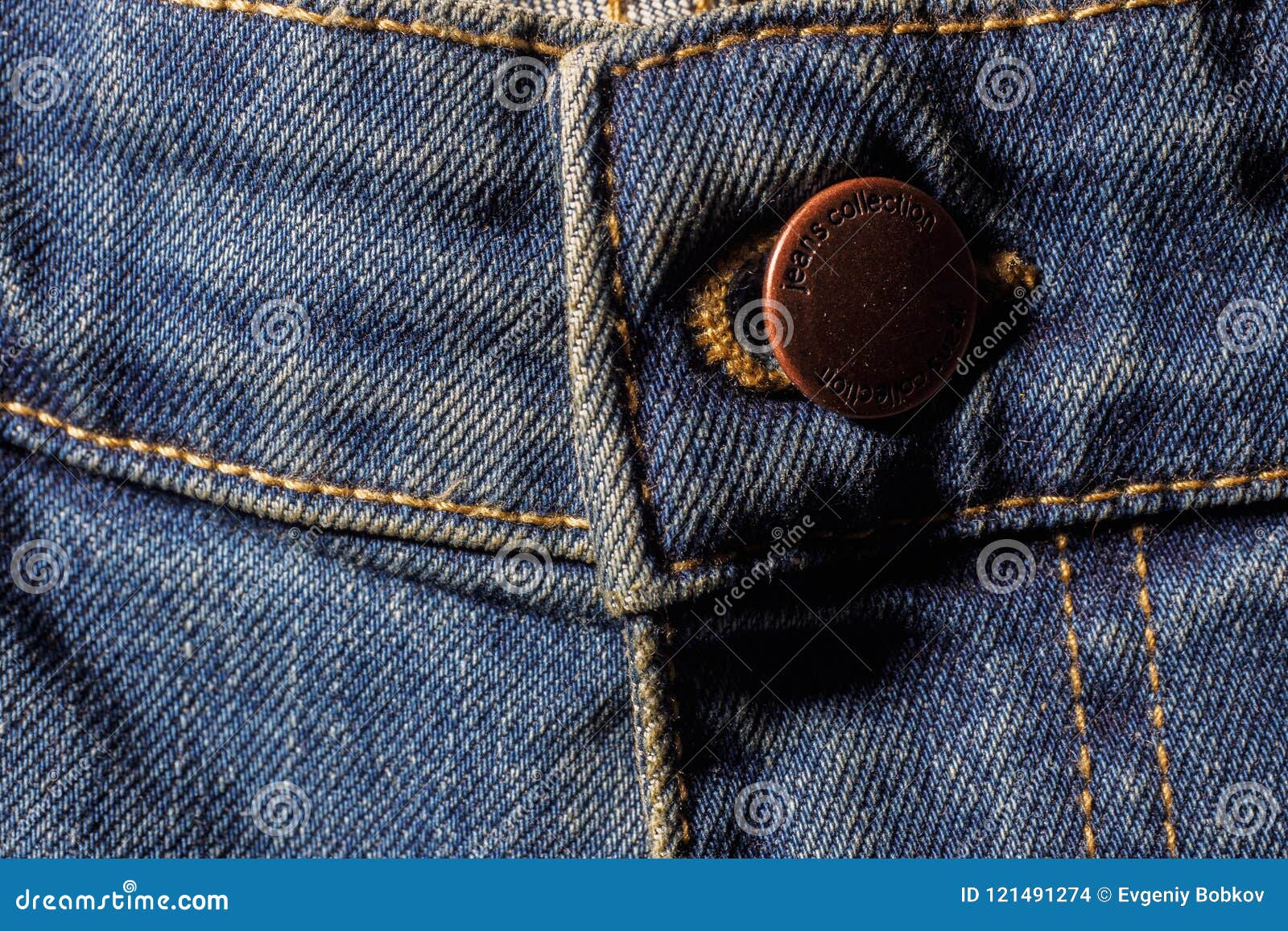 Blue Jeans Texture with Button and Zip Details Stock Photo - Image of ...
