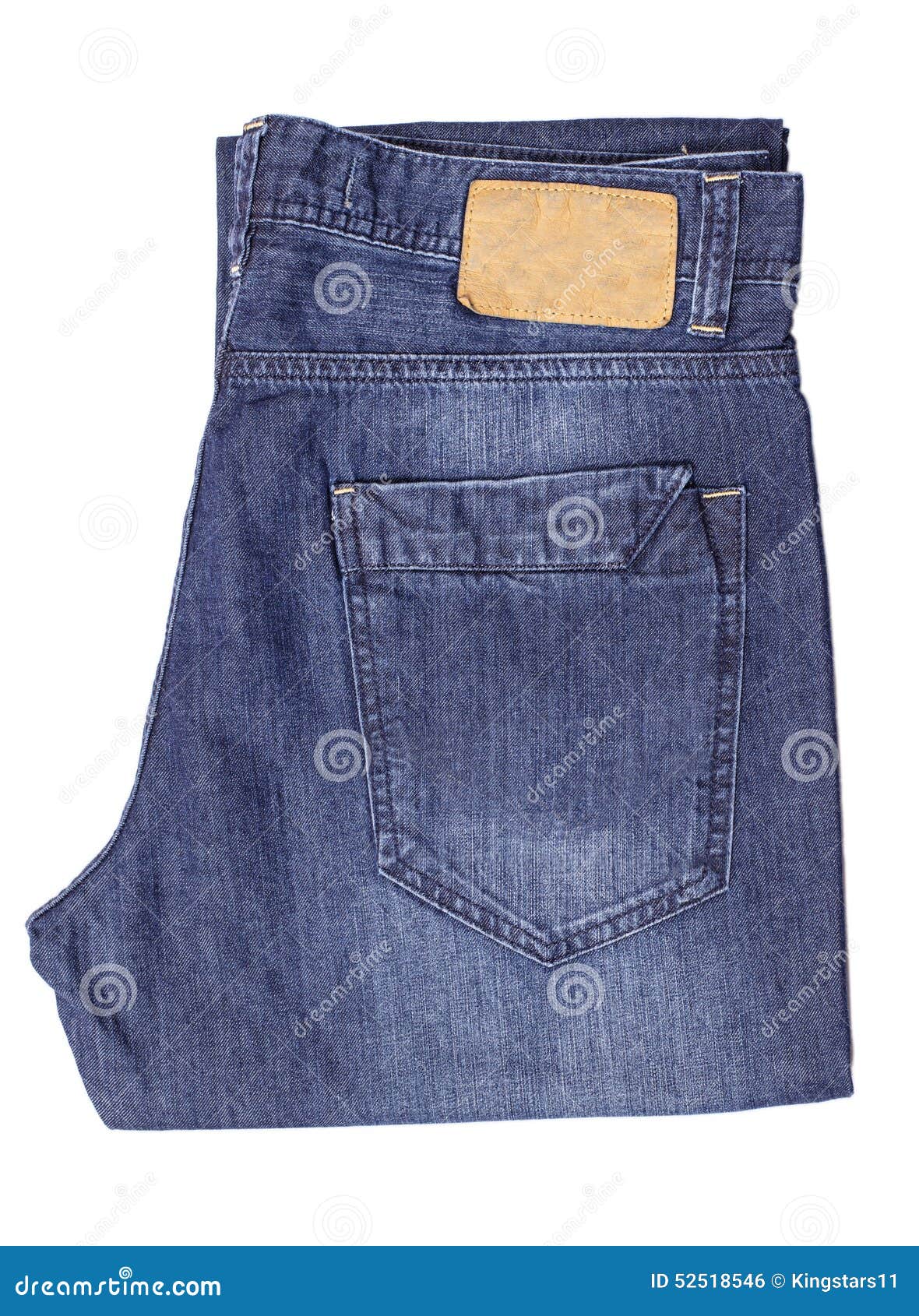 Blue Jeans on White Background Stock Photo - Image of denim, fold: 52518546