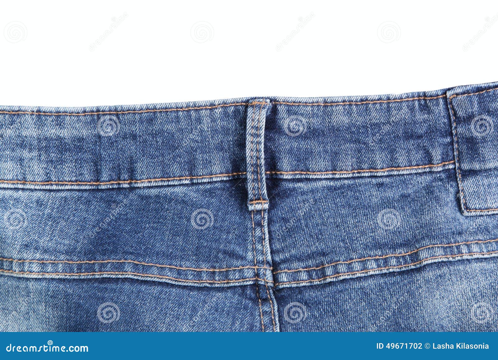 Blue Jeans on White Background Stock Photo - Image of detail, stylish ...