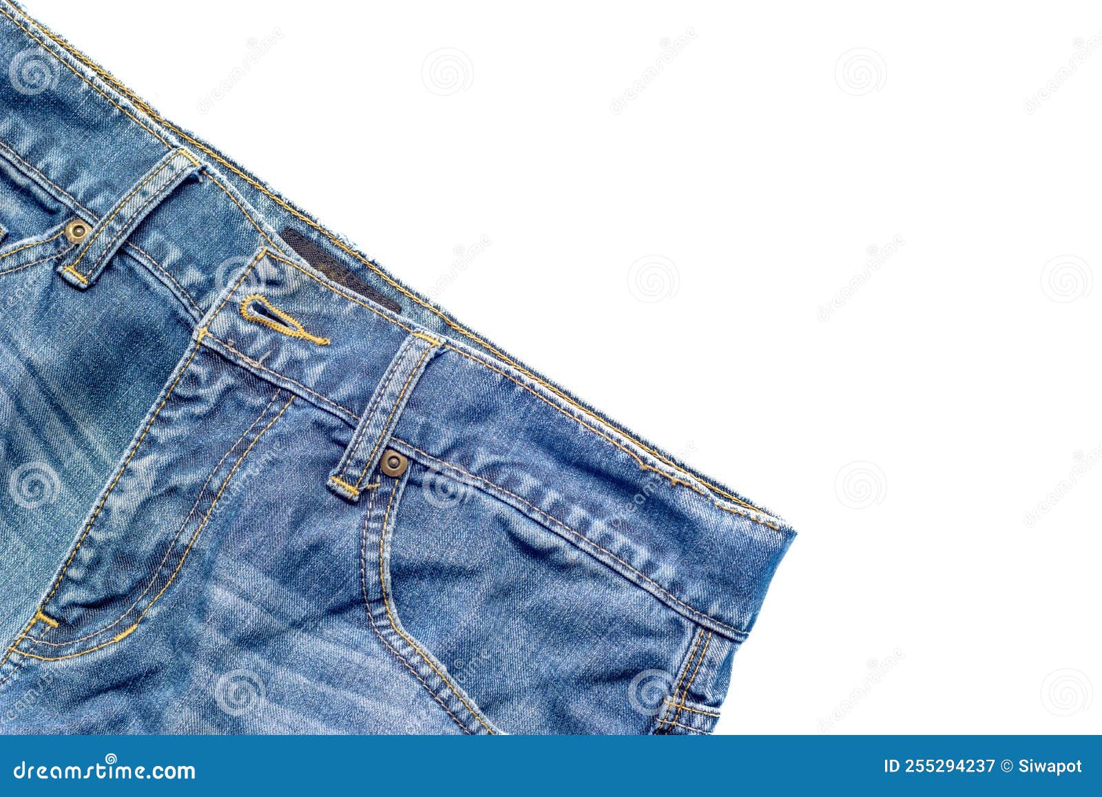 Blue Jeans on White Background Stock Image - Image of colours, white ...