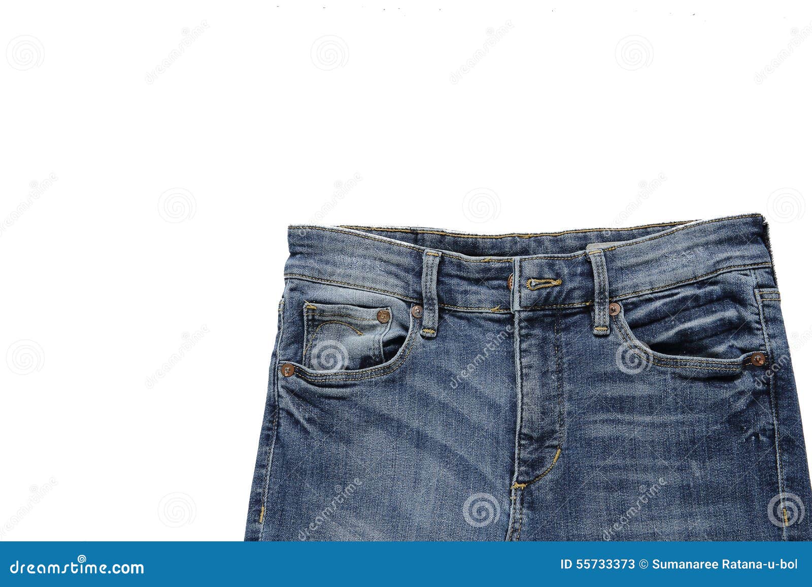Blue Jeans on White Background Stock Image - Image of textile, denim ...