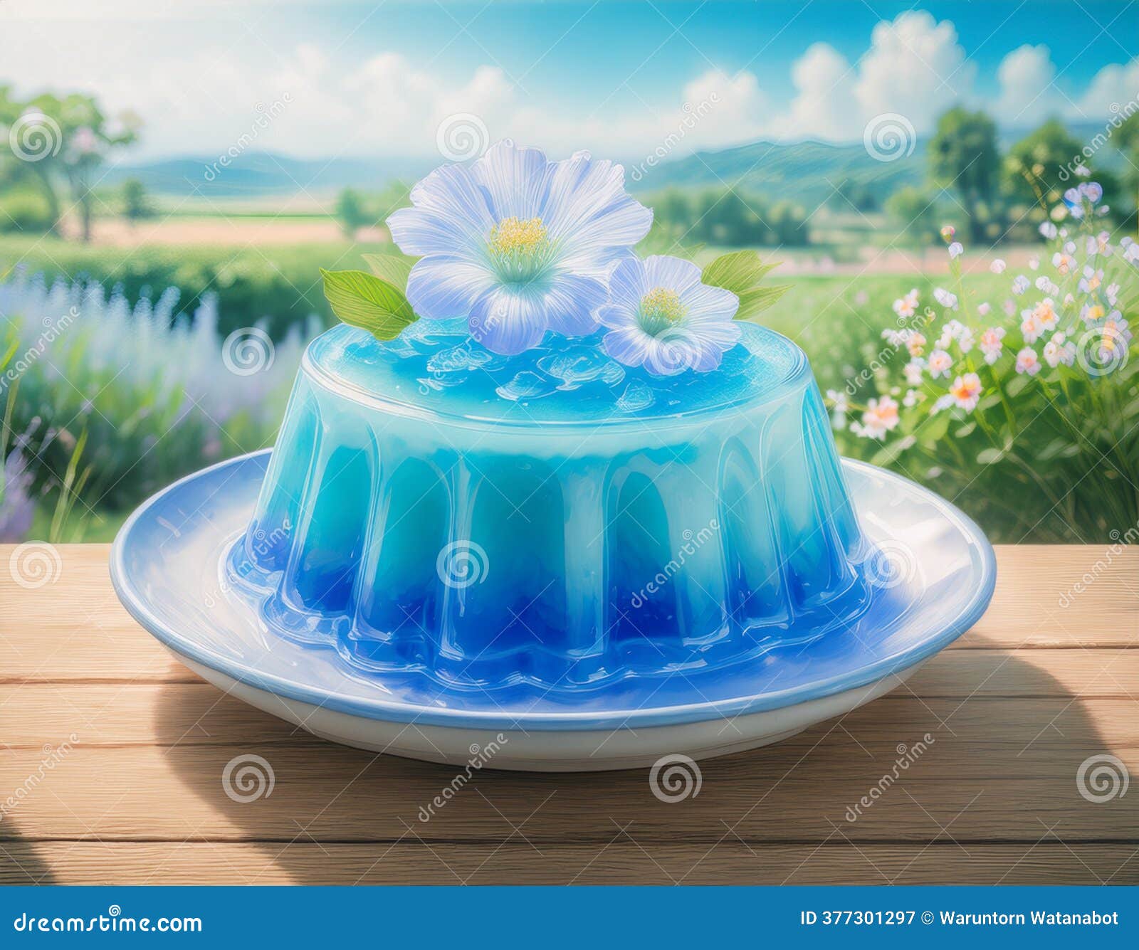 Jelly Pudding Pattern Seamless. Sweet Jell Background. Sweetness ...