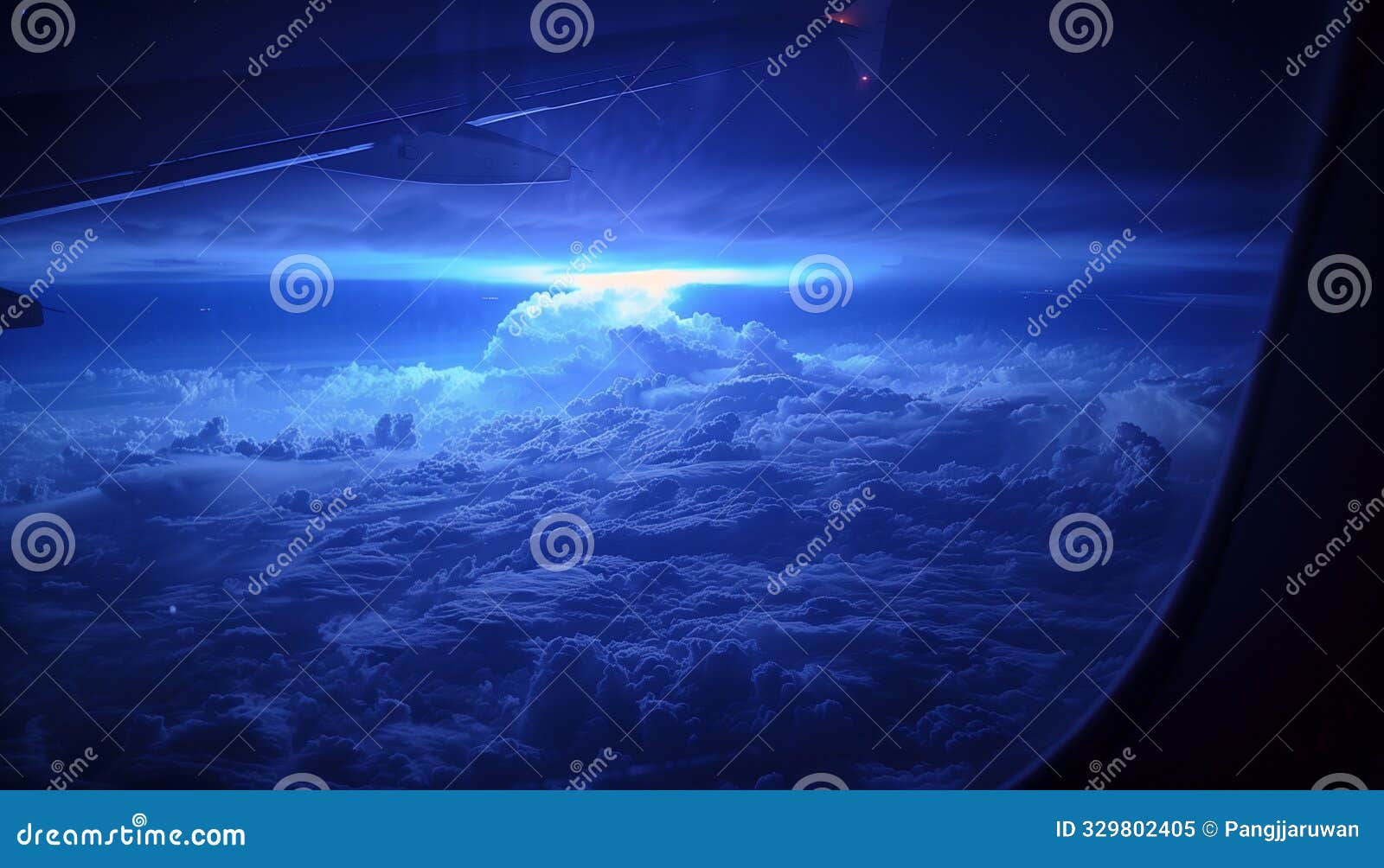 Blue Jet Lightning Phenomenon in the Upper Atmosphere, Powerful Blue ...