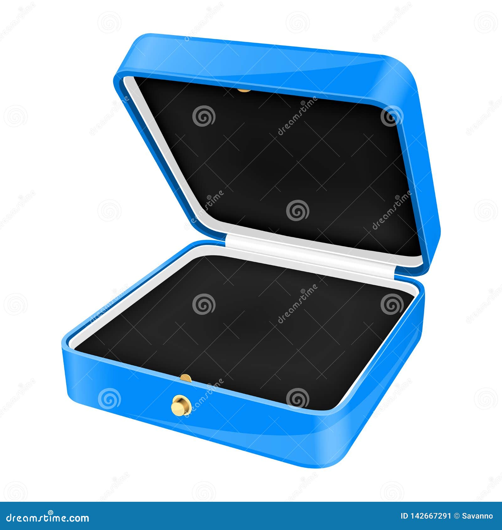 Blue jewelry box stock vector. Illustration of jewellery - 142667291