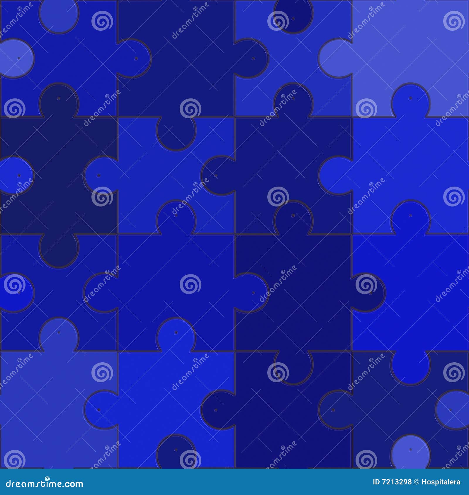 Blue jigsaw stock illustration. Illustration of finish - 7213298