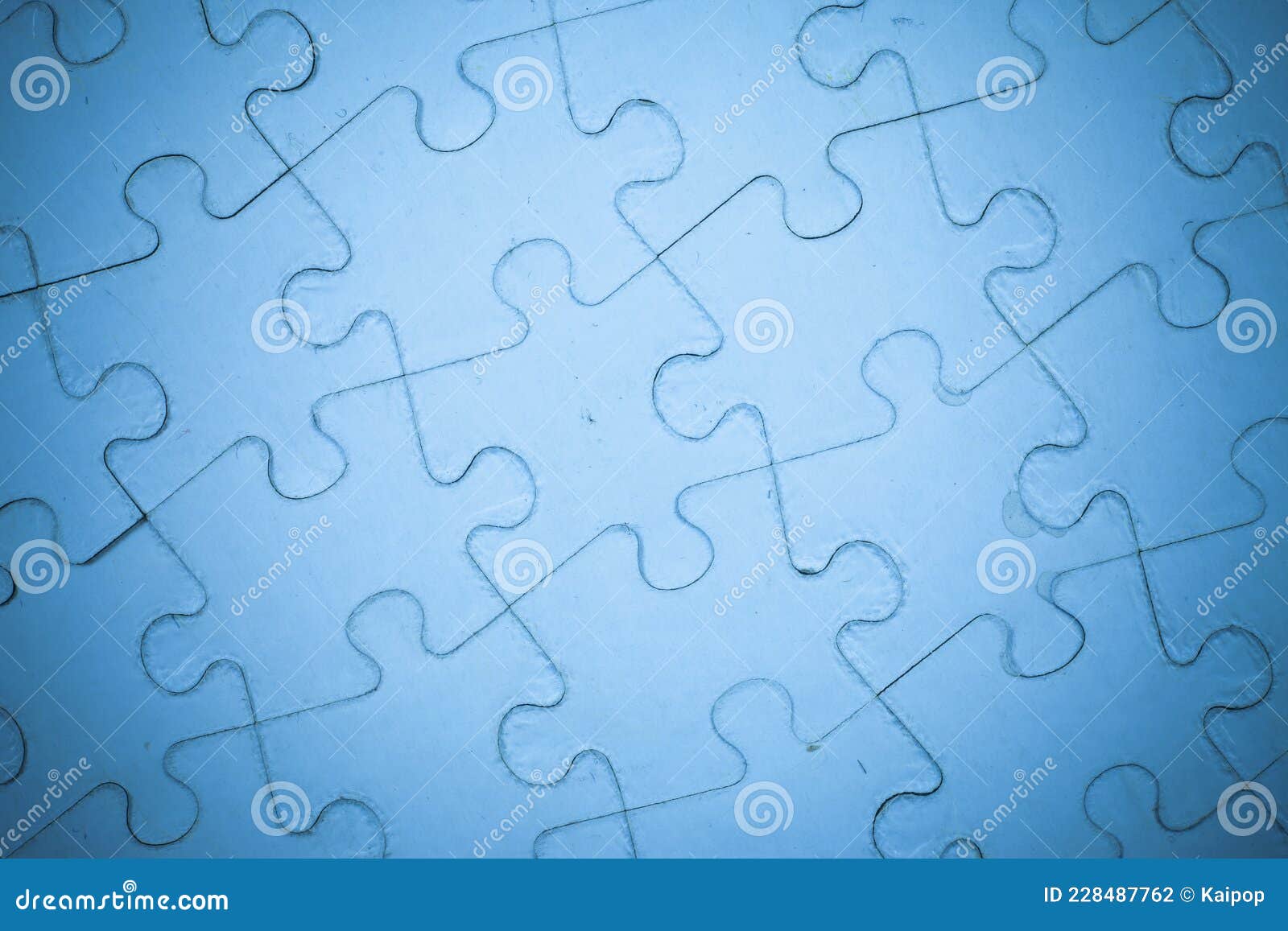 Blue Jigsaw Puzzle Background Stock Photo - Image of problem, brown ...