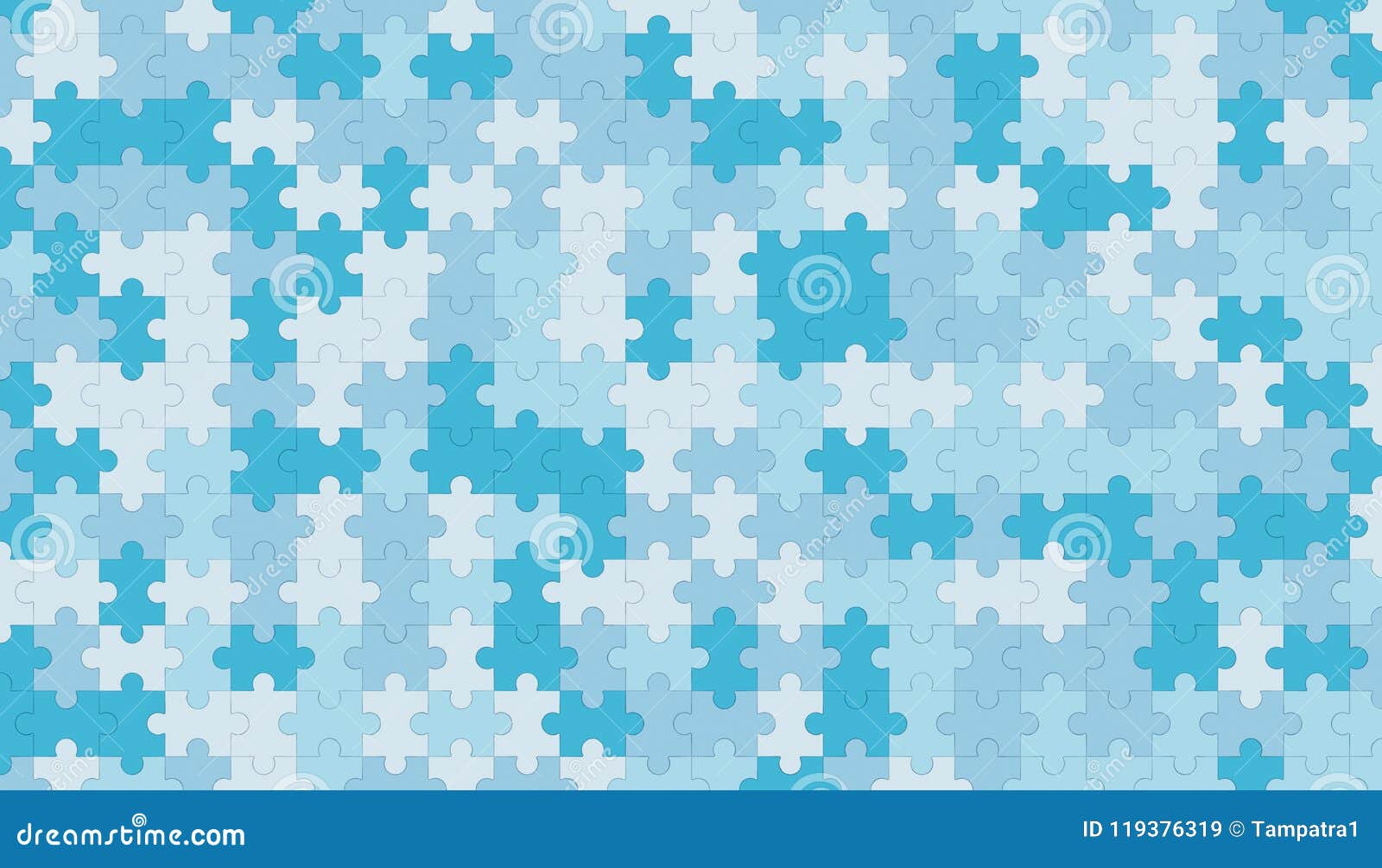Blue Jigsaw Puzzle Blank Template, Pattern Texture Background Stock ...