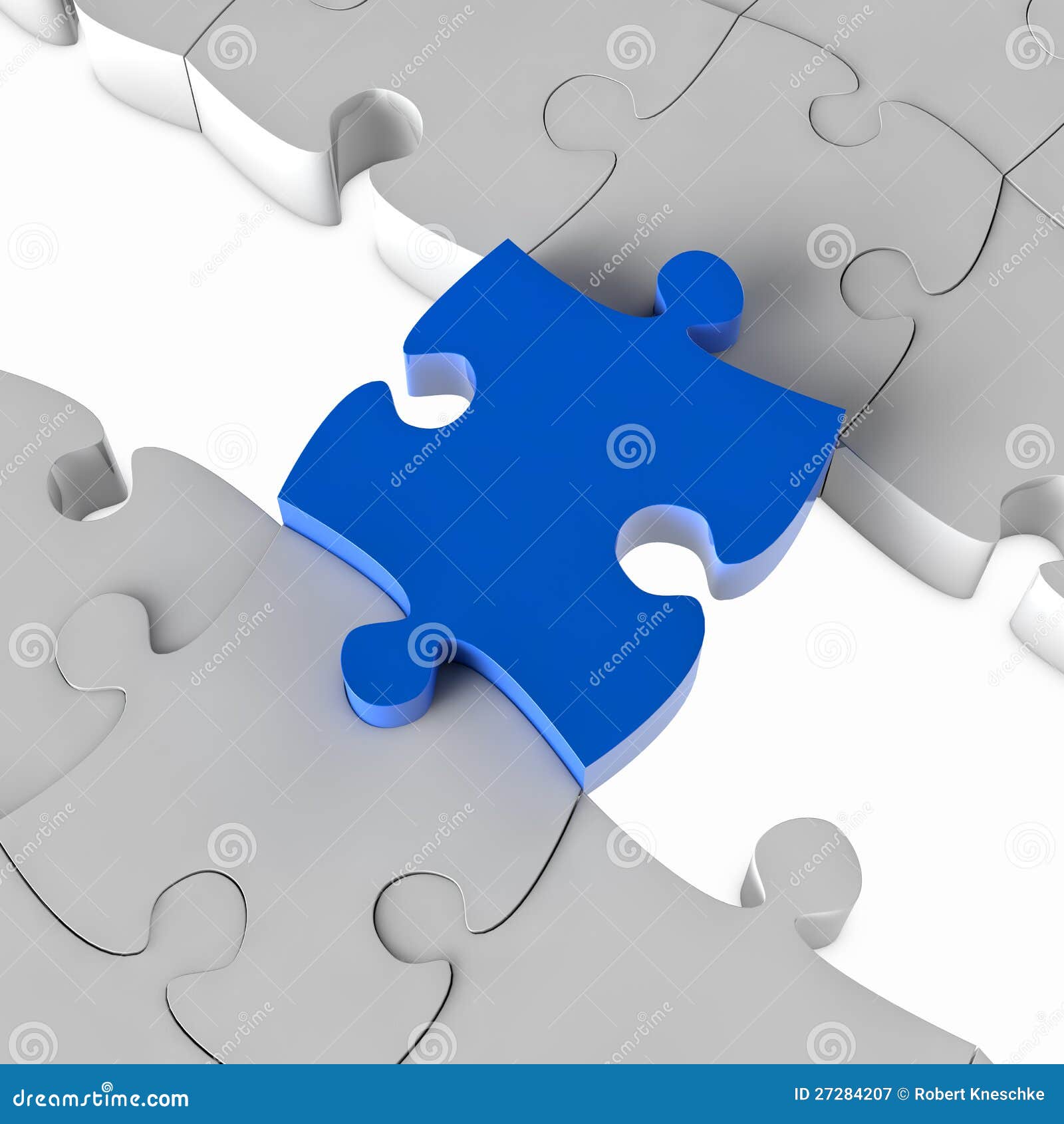 Blue jigsaw puzzle bridge stock illustration. Illustration of ...