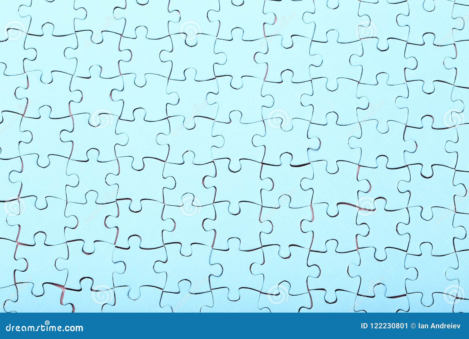 Blue jigsaw puzzle stock image. Image of connection - 122230801