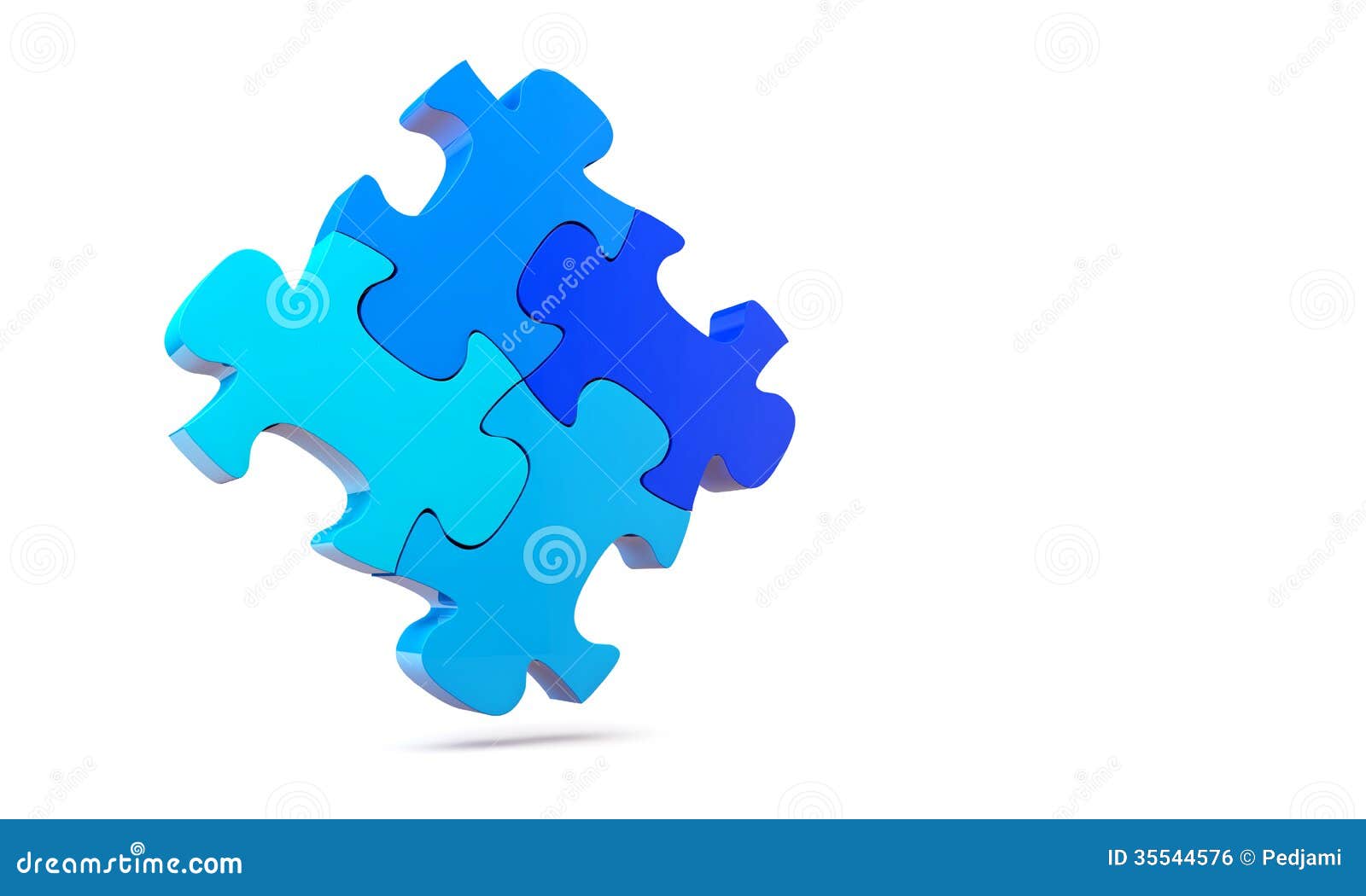 Blue jigsaw puzzle stock illustration. Illustration of creativity ...