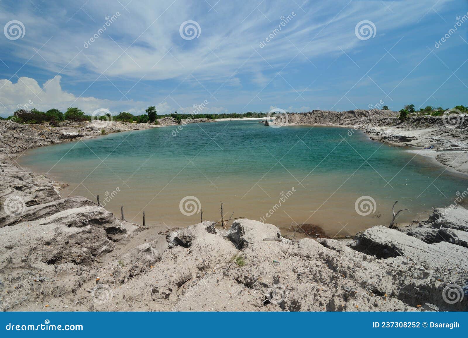 Blue Kaolin Lake stock photo. Image of lake, geology - 237308252