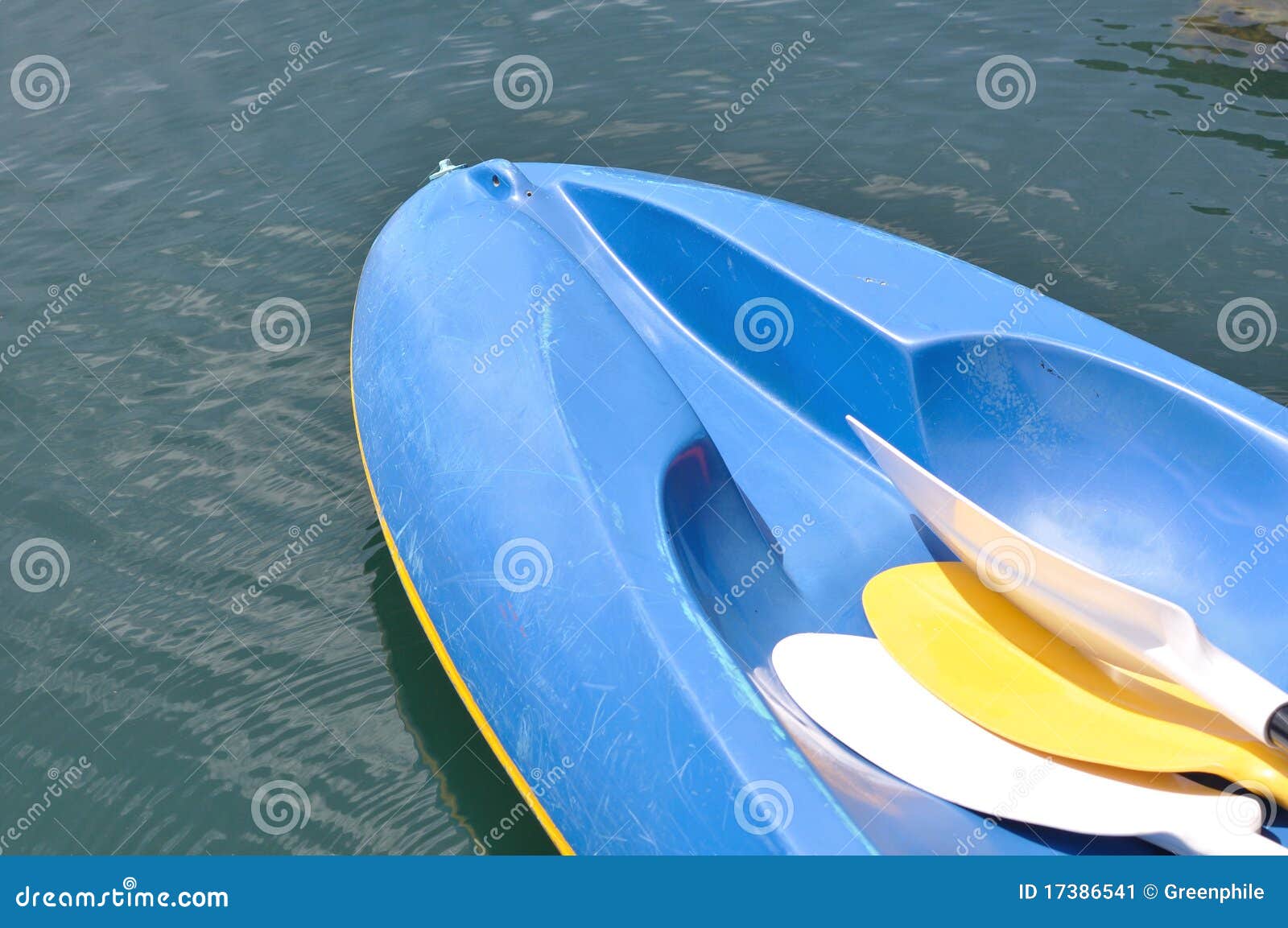 Blue kayak stock image. Image of paddle, blue, recreation - 17386541