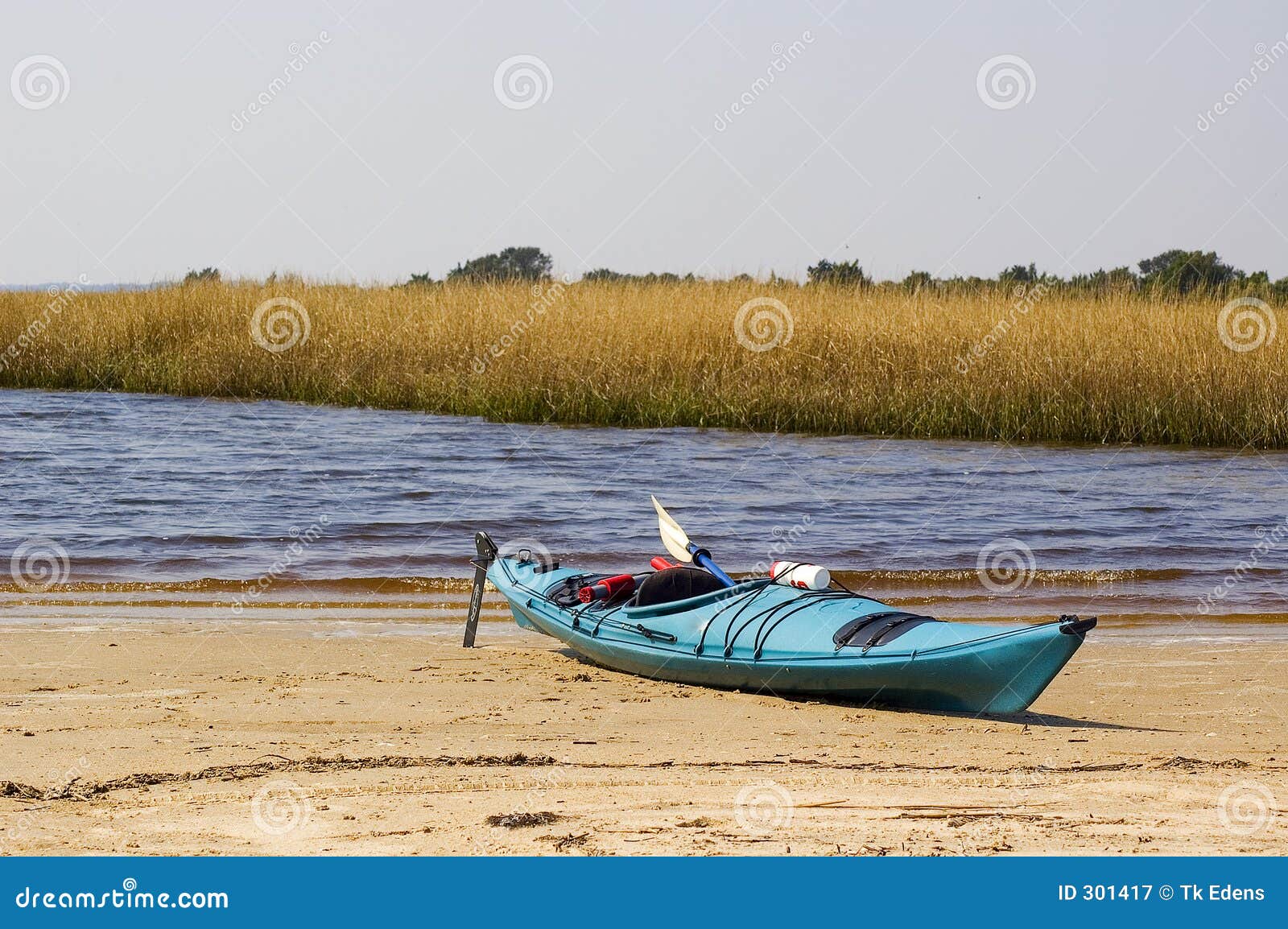 Blue Kayak stock image. Image of north, kayak, beach, daytime - 301417