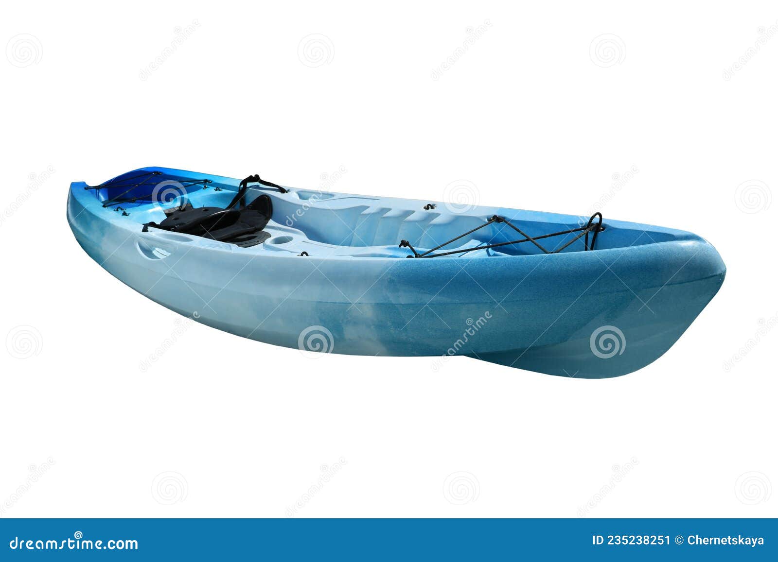 Blue Kayak Isolated on White. Outdoor Activity Stock Image - Image of ...