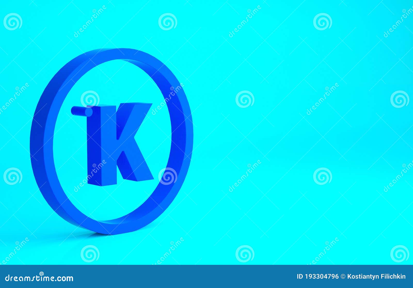 Blue Kelvin Icon Isolated On Blue Background. White Pennant Template ...