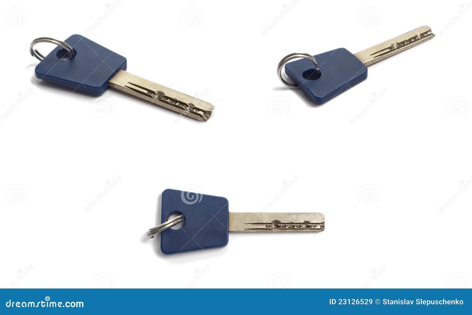 Blue key stock image. Image of object, blue, isolated - 23126529