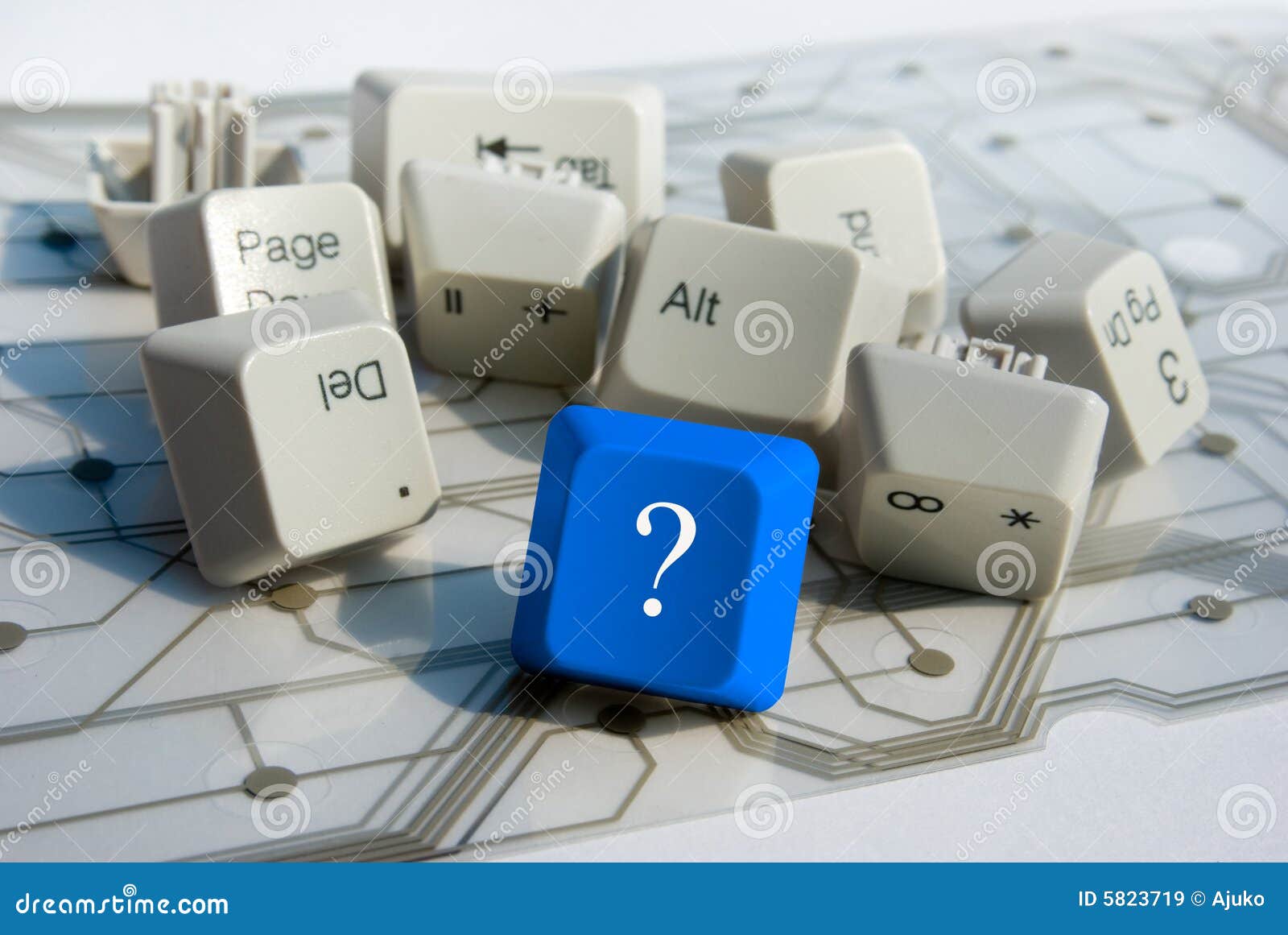 Blue key stock image. Image of close, electronic, electronics - 5823719