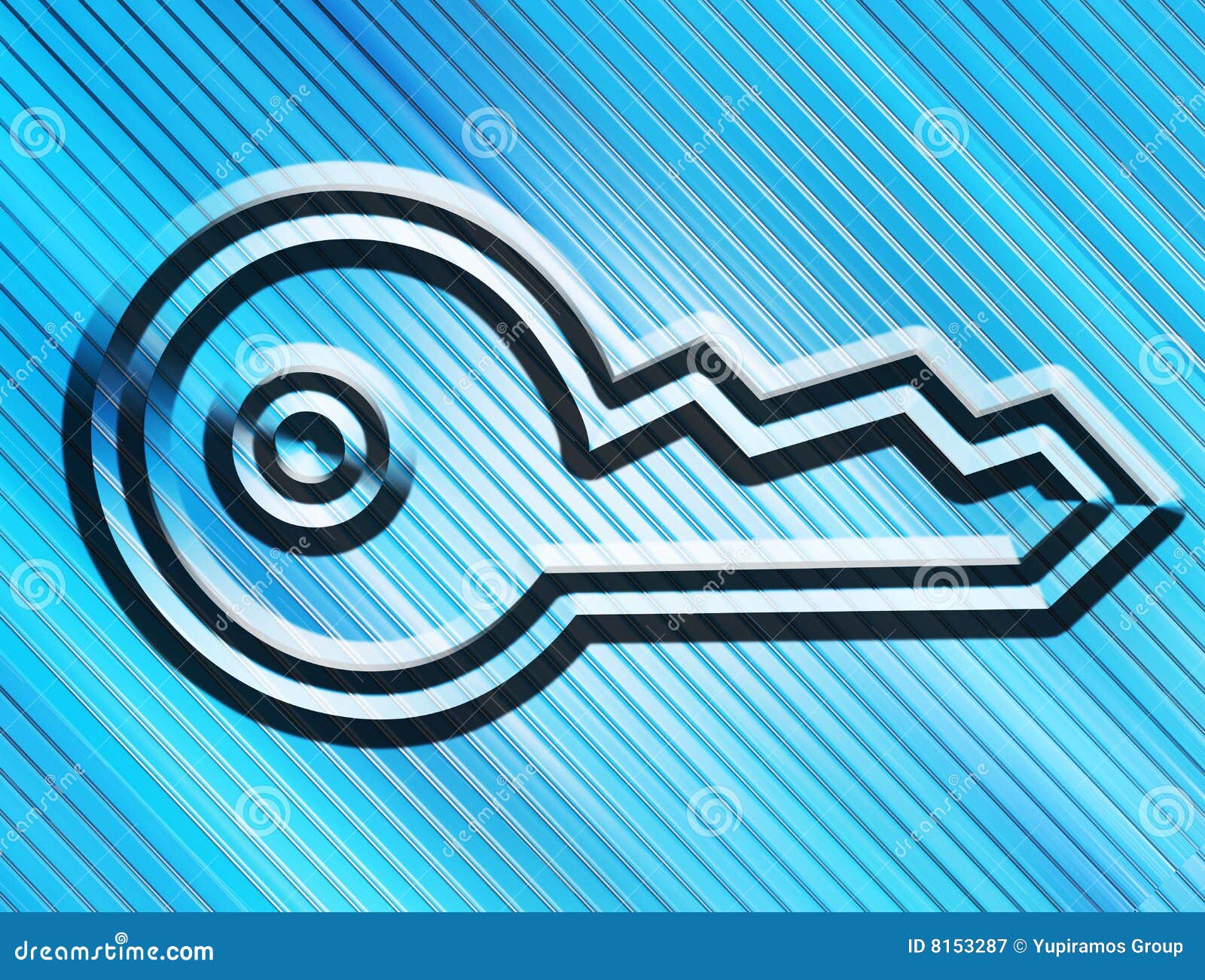 Blue key stock illustration. Illustration of future, finance - 8153287