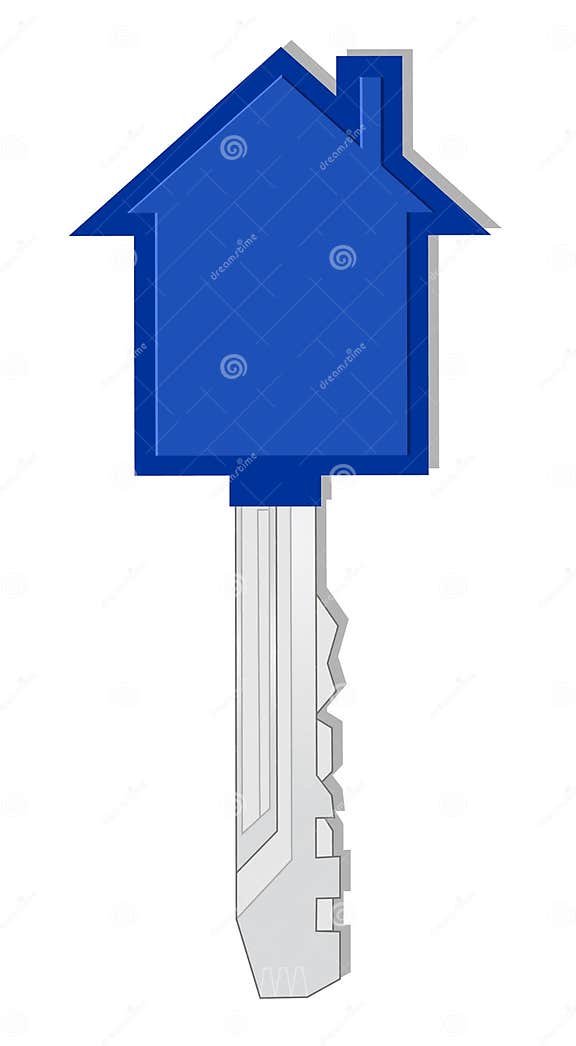 Blue key chain stock vector. Illustration of construction - 24127466