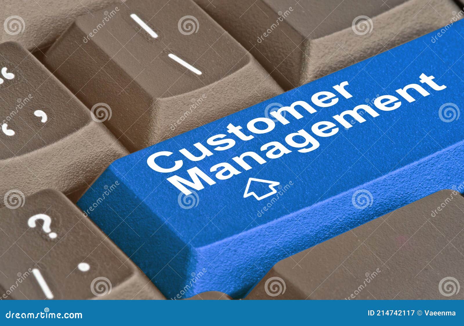 Key for Customer Management Stock Image - Image of development, blue ...