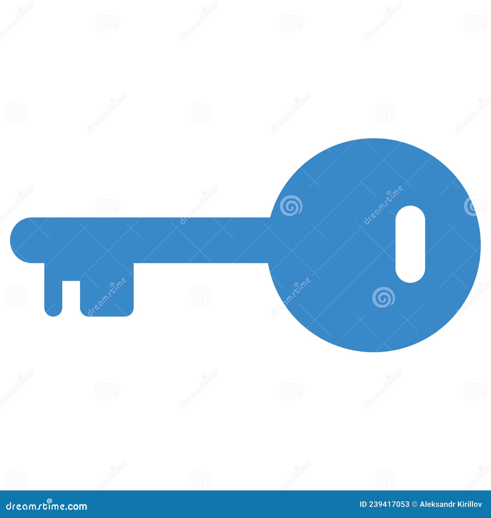 Blue key for the lock stock illustration. Illustration of protection ...