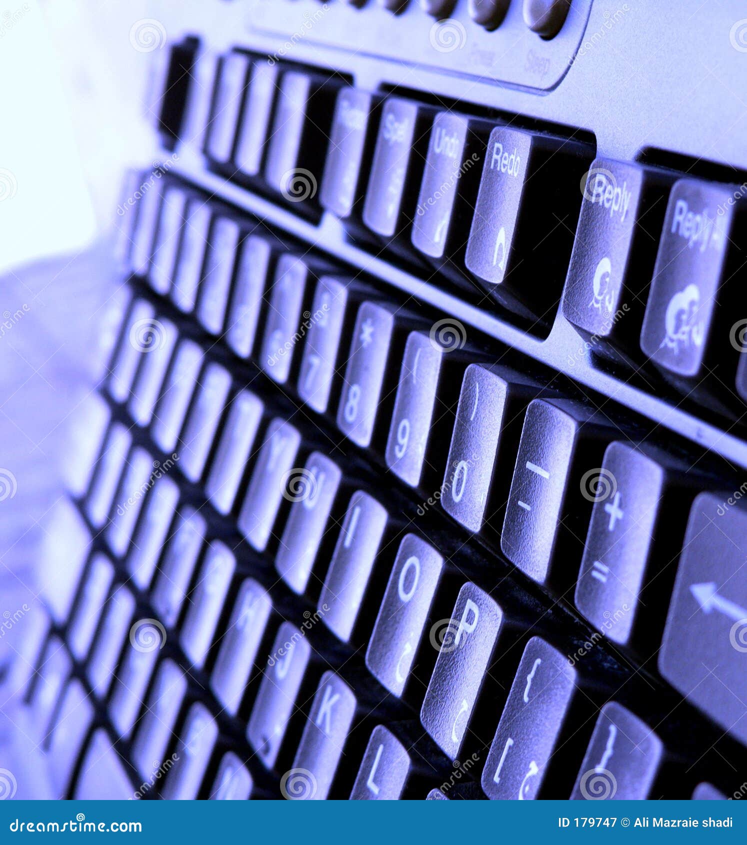 Blue keyboard stock image. Image of science, computer, letters - 179747
